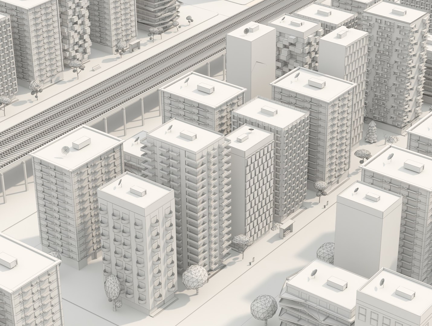 3D Low Poly Clay Building Collection Model - TurboSquid 1740887