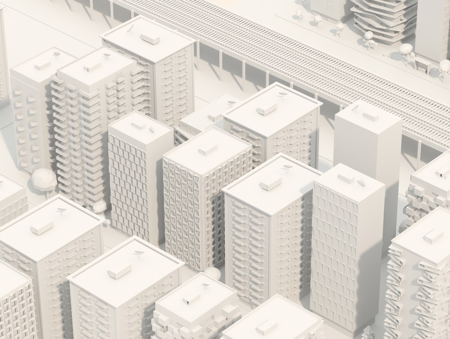 3D Low Poly Clay Building Collection Model - TurboSquid 1740887