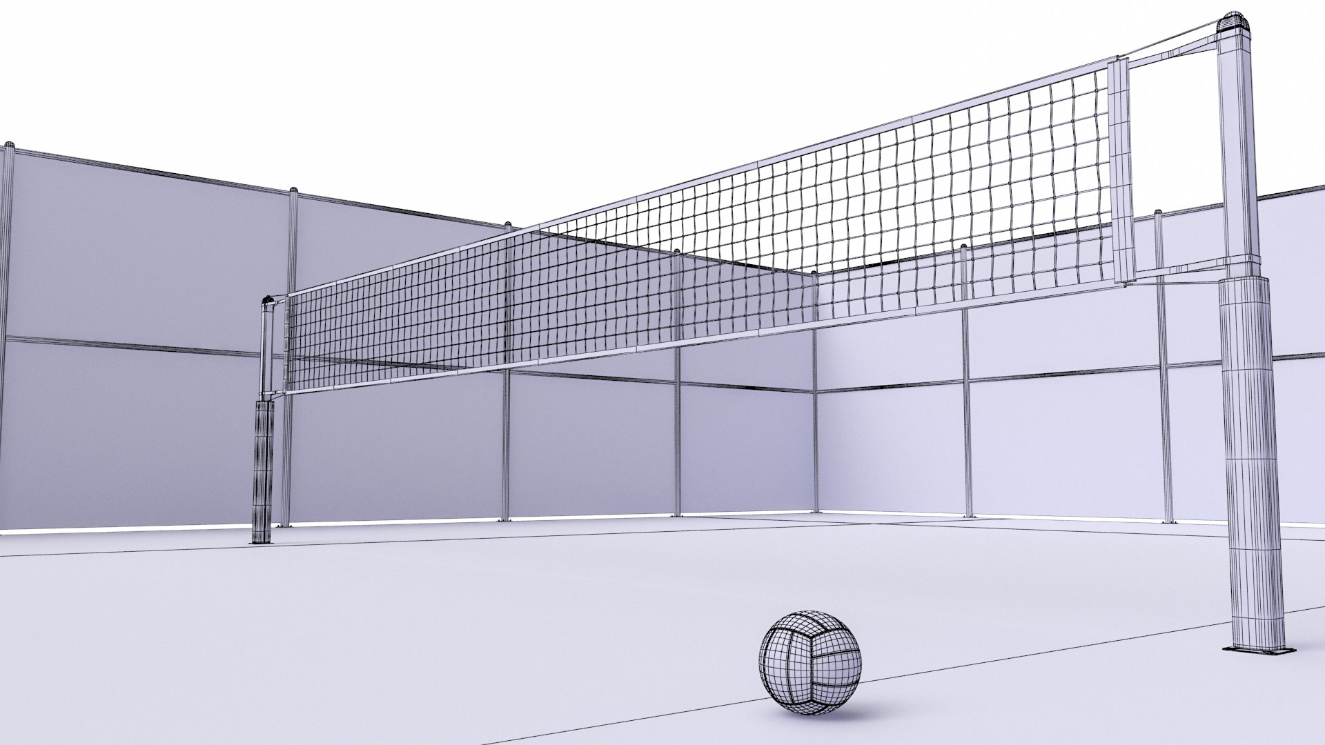 Volleyball Court 02 3D model - TurboSquid 2054621