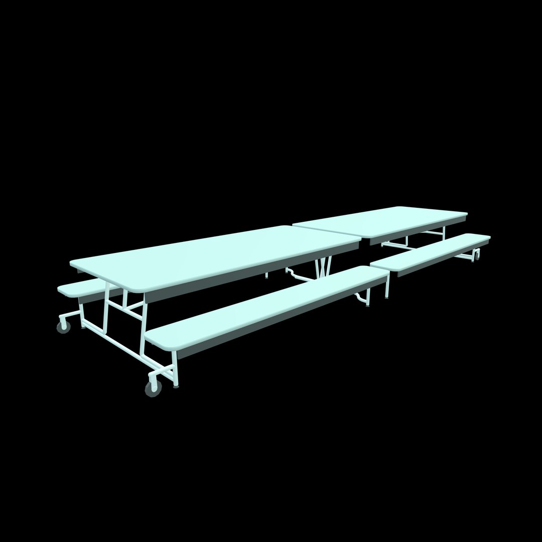 Low-poly School Cafeteria Table 3D Model - TurboSquid 1582309