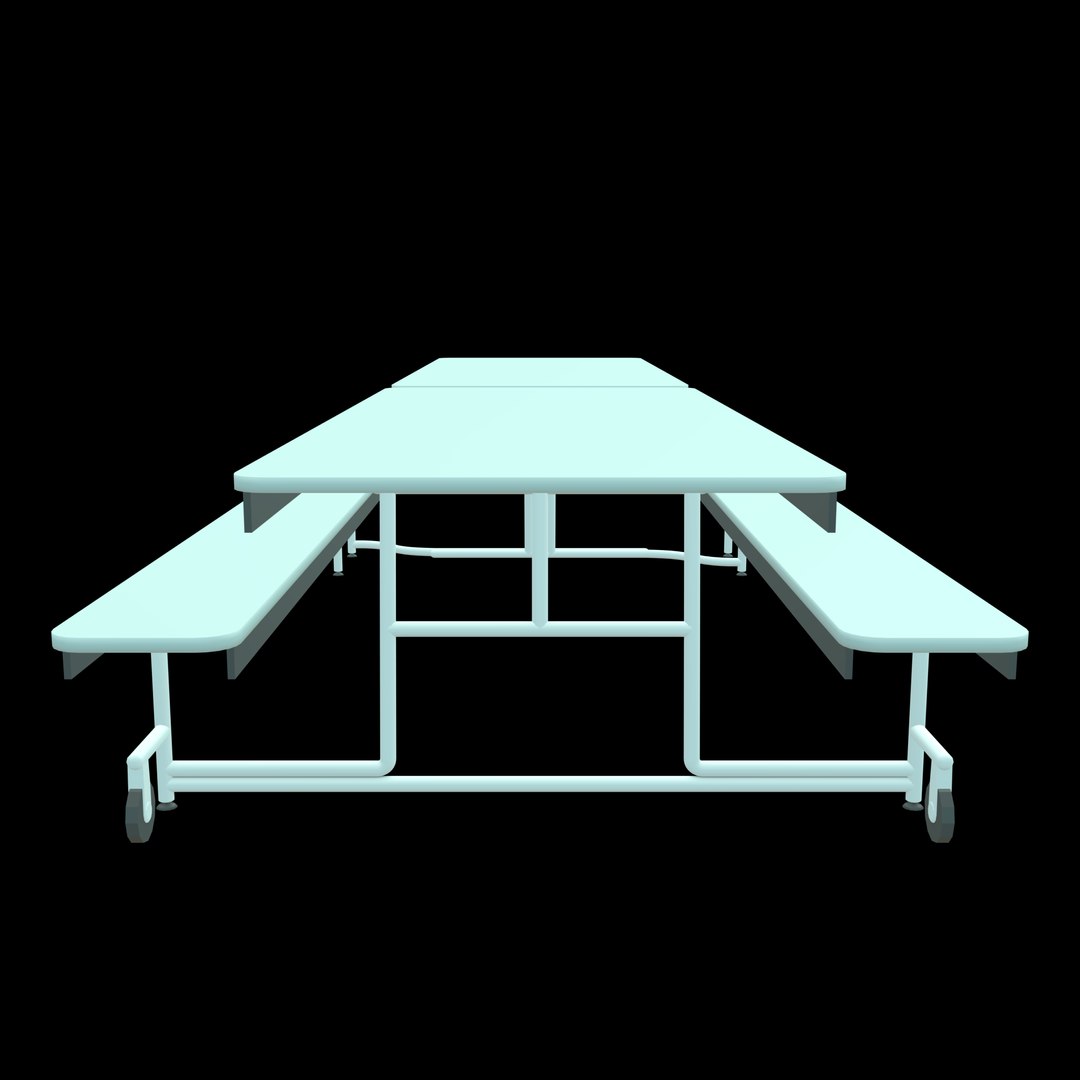 Low-poly School Cafeteria Table 3D Model - TurboSquid 1582309