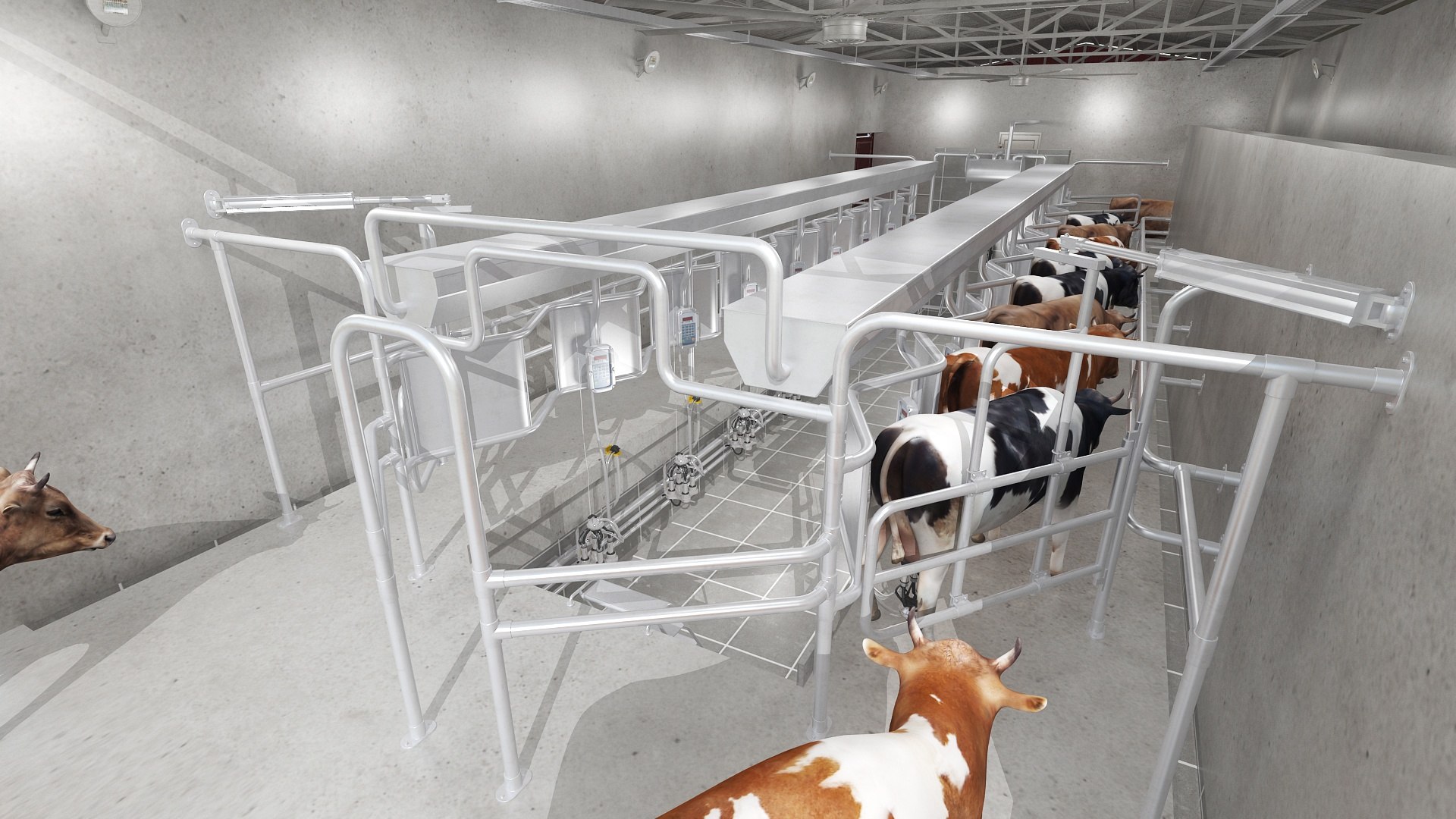 3D Cow Farm Barn and Milking Parlor Collection 1 - TurboSquid 2113105
