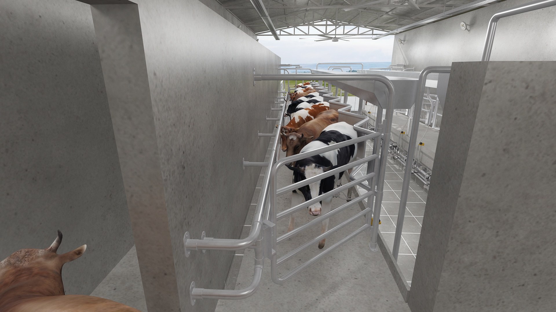 3D Cow Farm Barn And Milking Parlor Collection 1 - TurboSquid 2113105