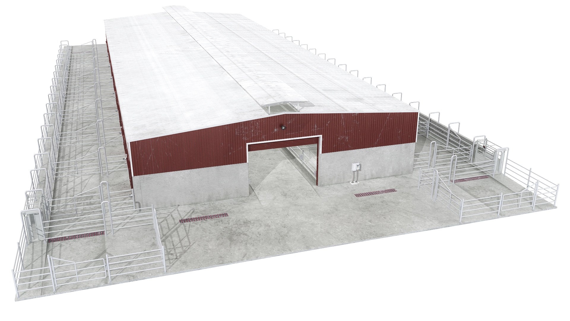 3D Cow Farm Barn And Milking Parlor Collection 1 - TurboSquid 2113105