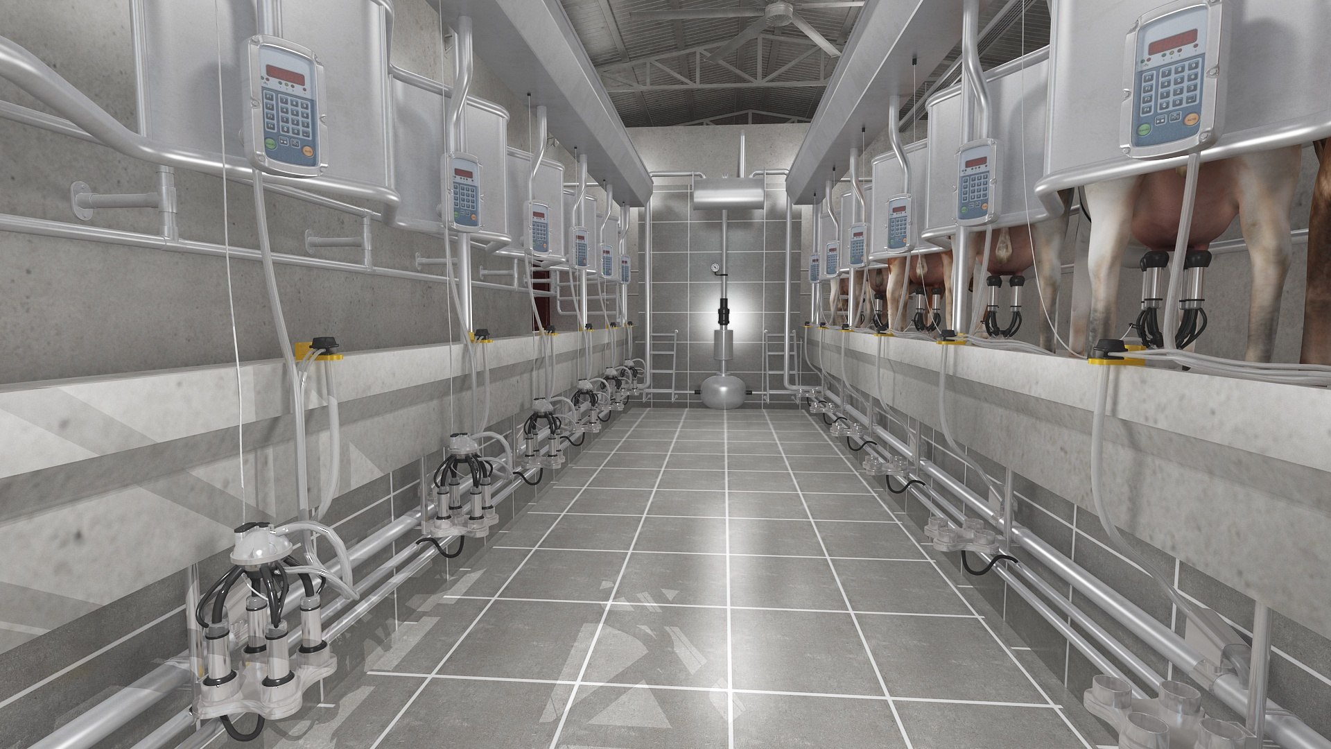 3D Cow Farm Barn And Milking Parlor Collection 1 - TurboSquid 2113105