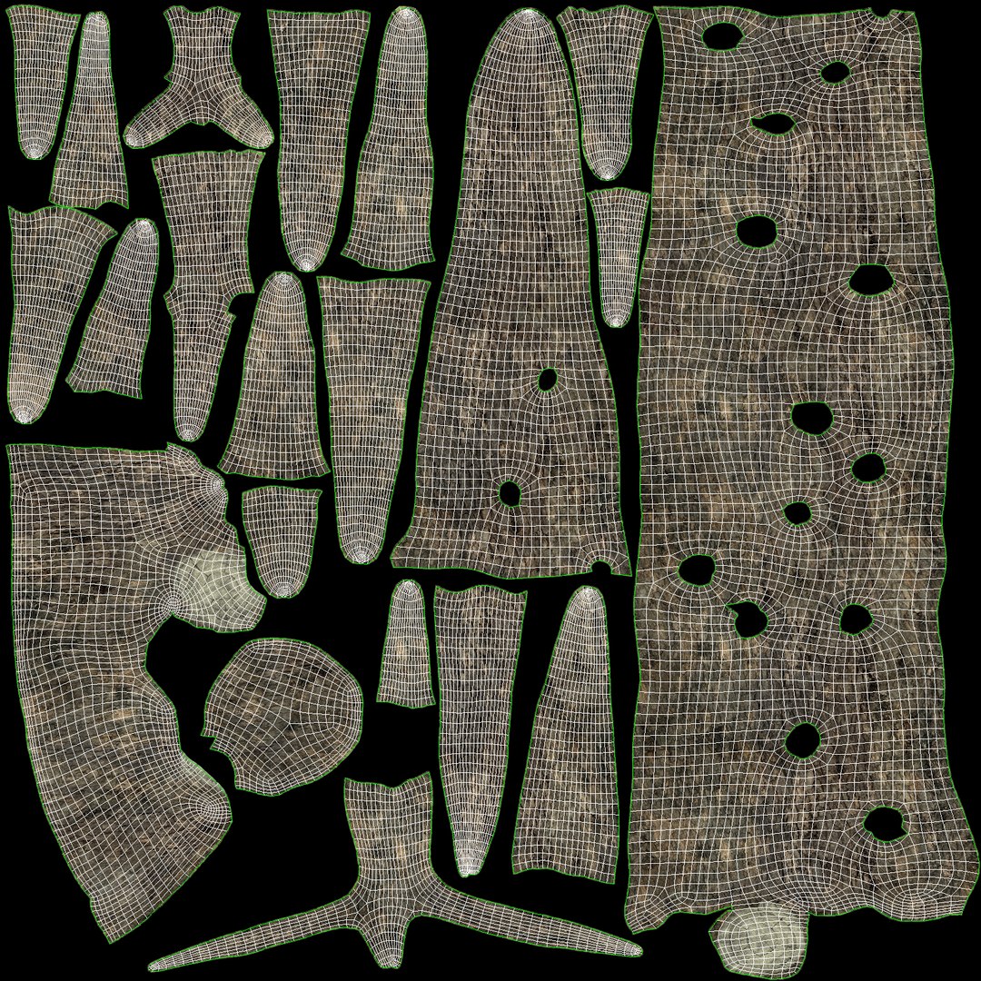 fallen tree 3d model