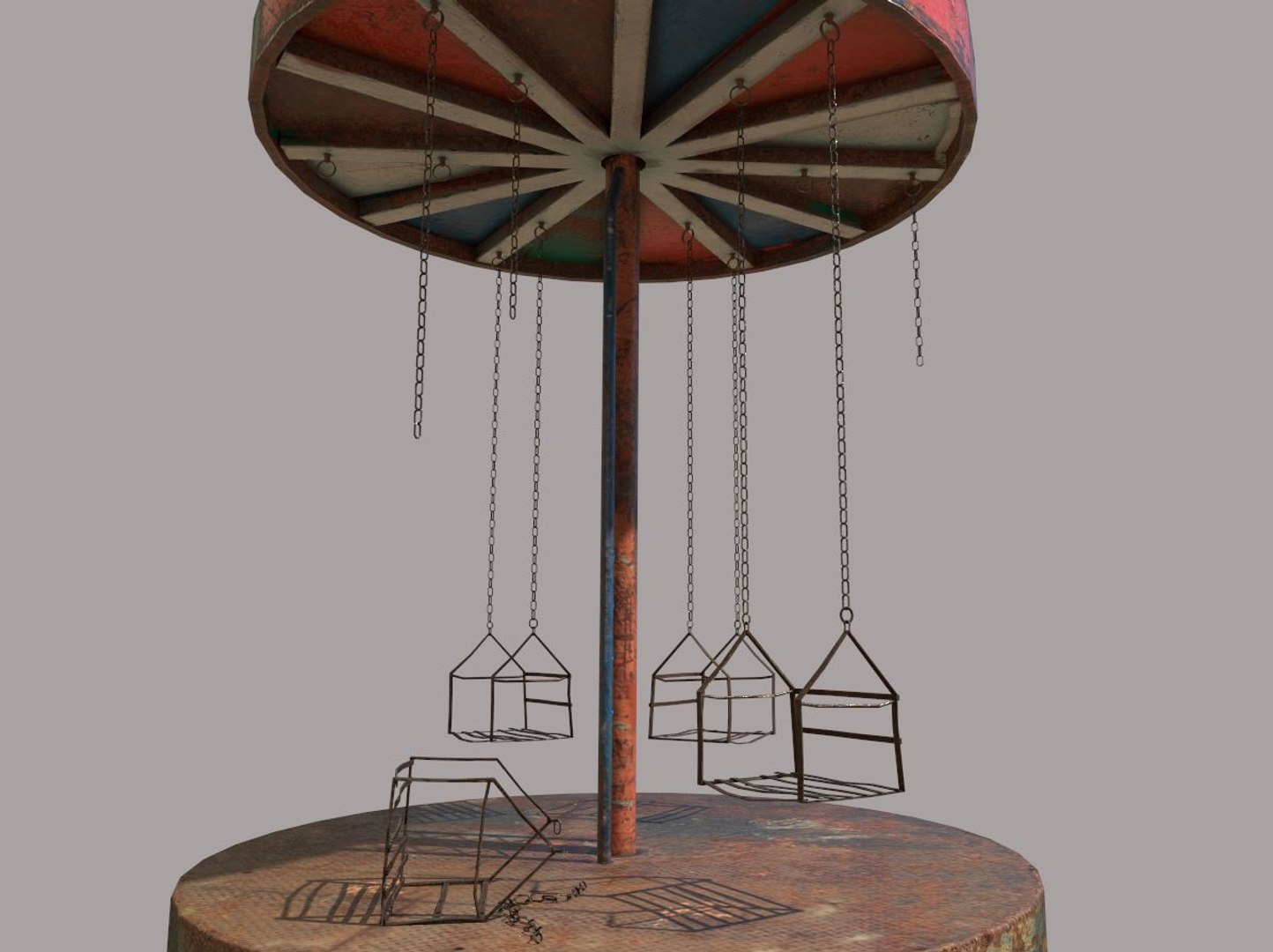 3D Rusty Carousel - TurboSquid 1703649