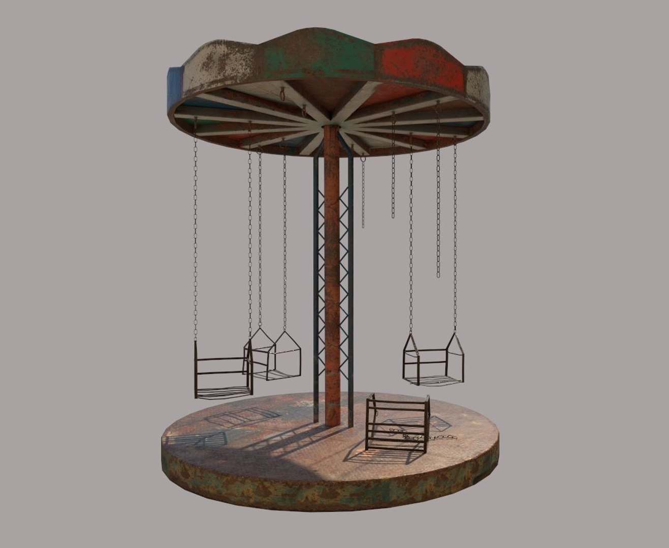 3D Rusty Carousel - TurboSquid 1703649