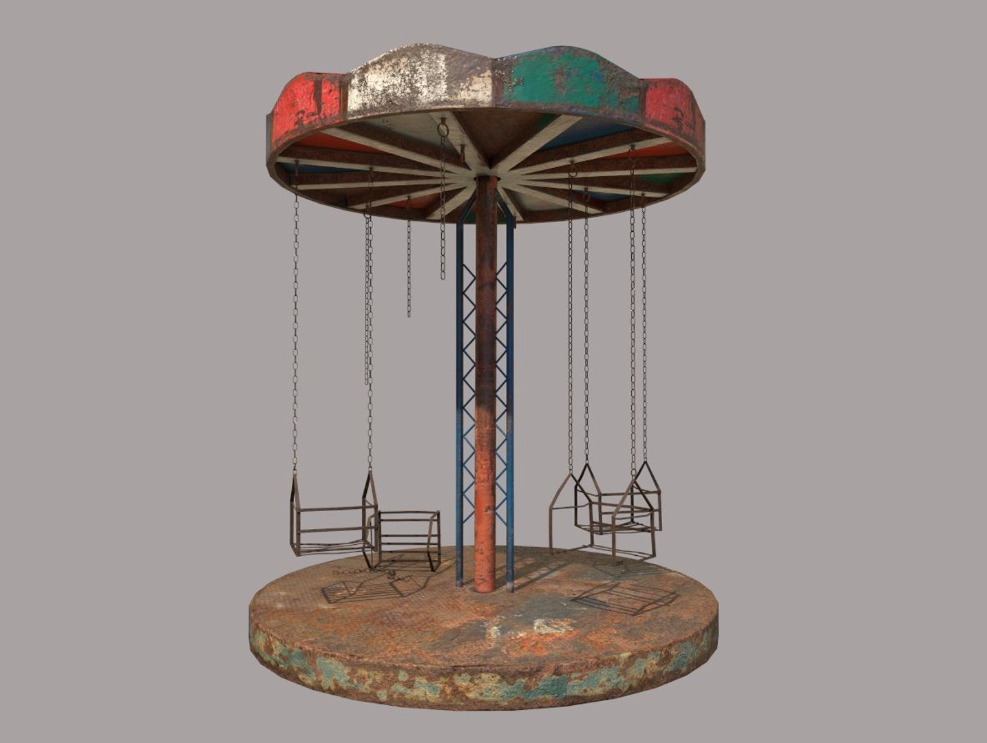 3D Rusty Carousel - TurboSquid 1703649