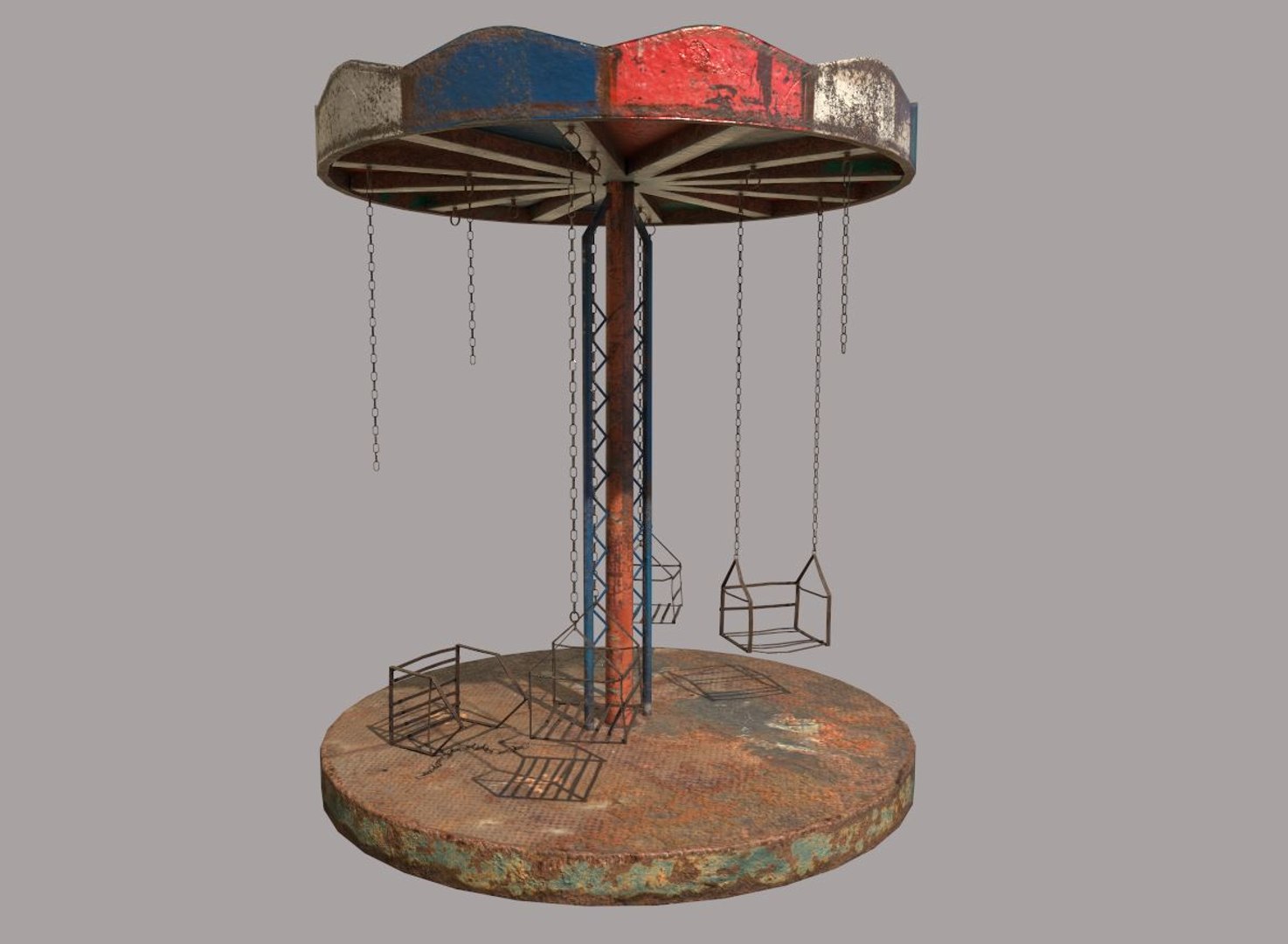 3D Rusty Carousel - TurboSquid 1703649
