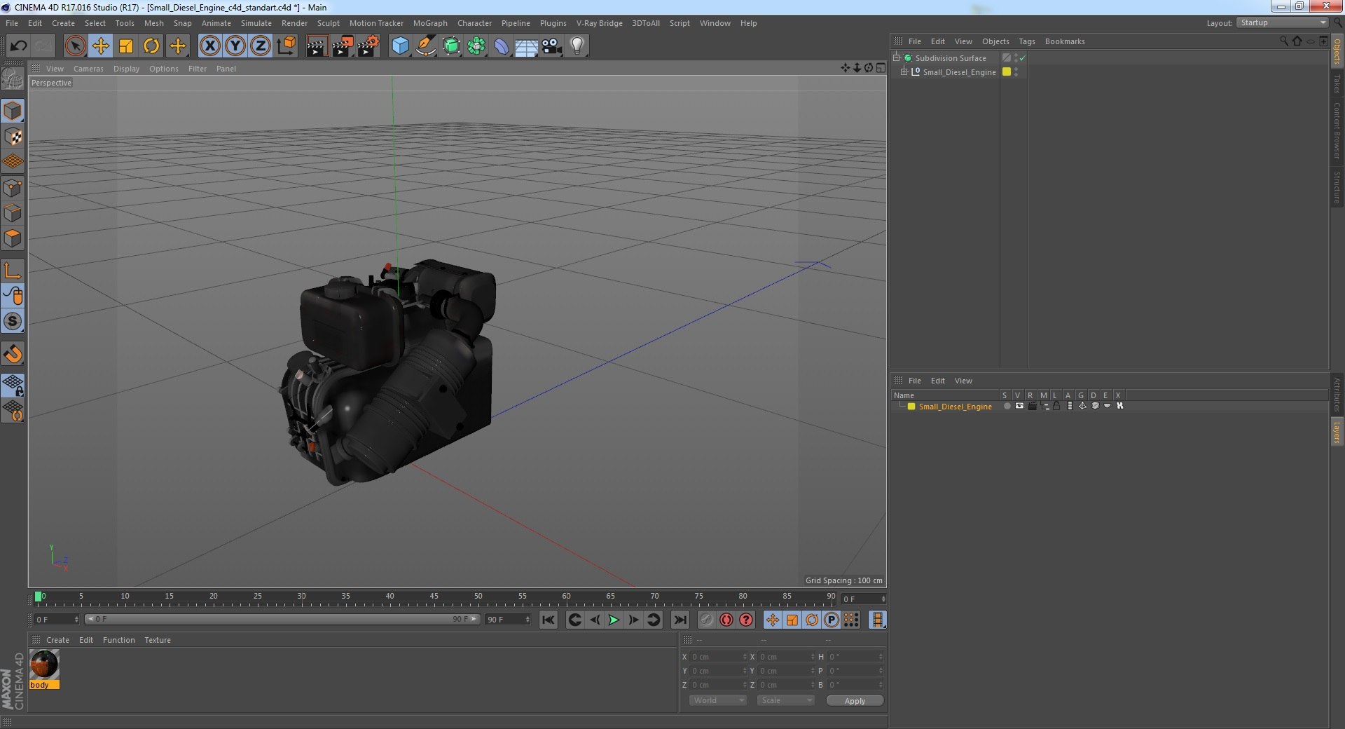Small diesel engine 3D model - TurboSquid 1634897