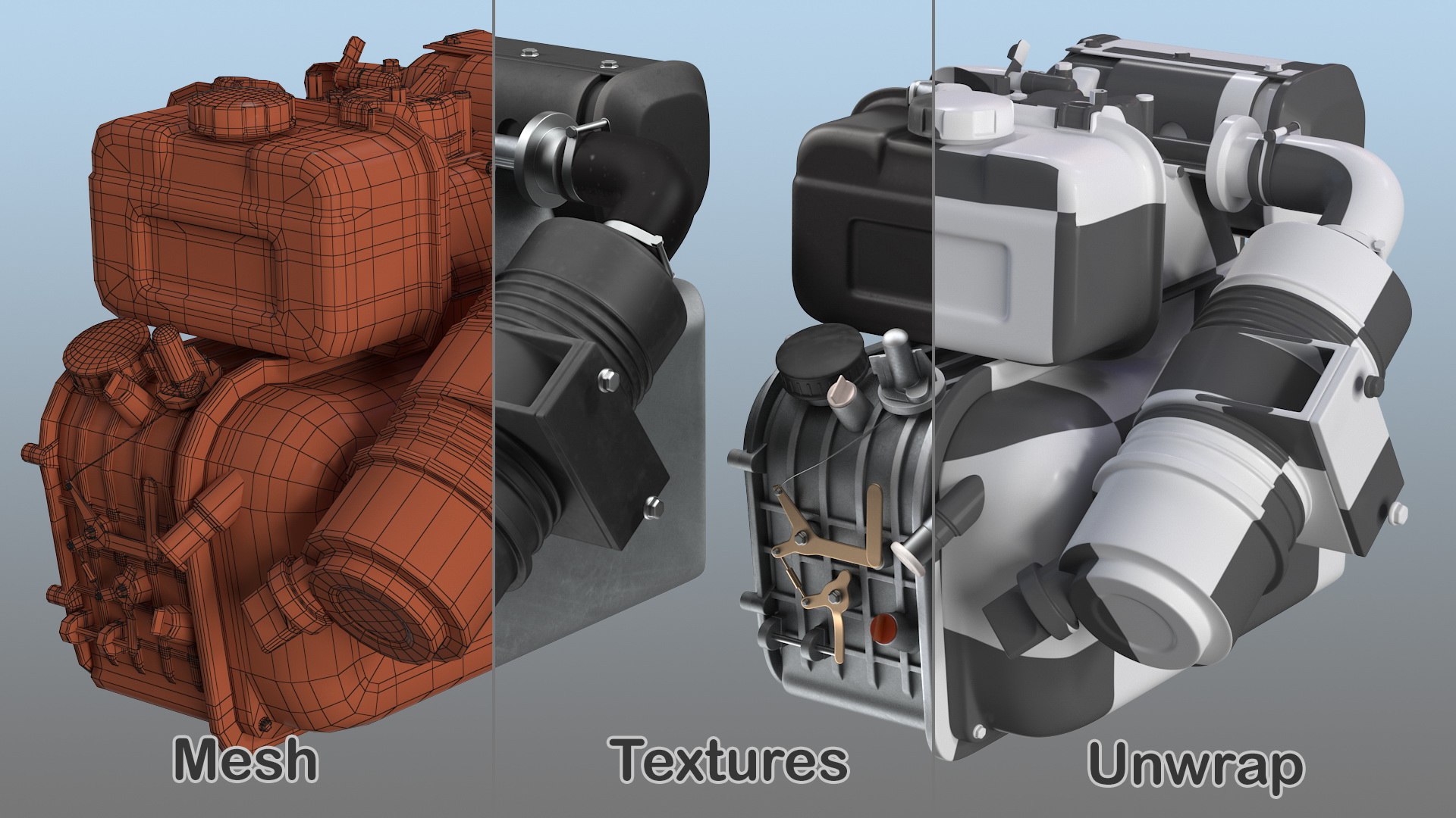 Small diesel engine 3D model - TurboSquid 1634897