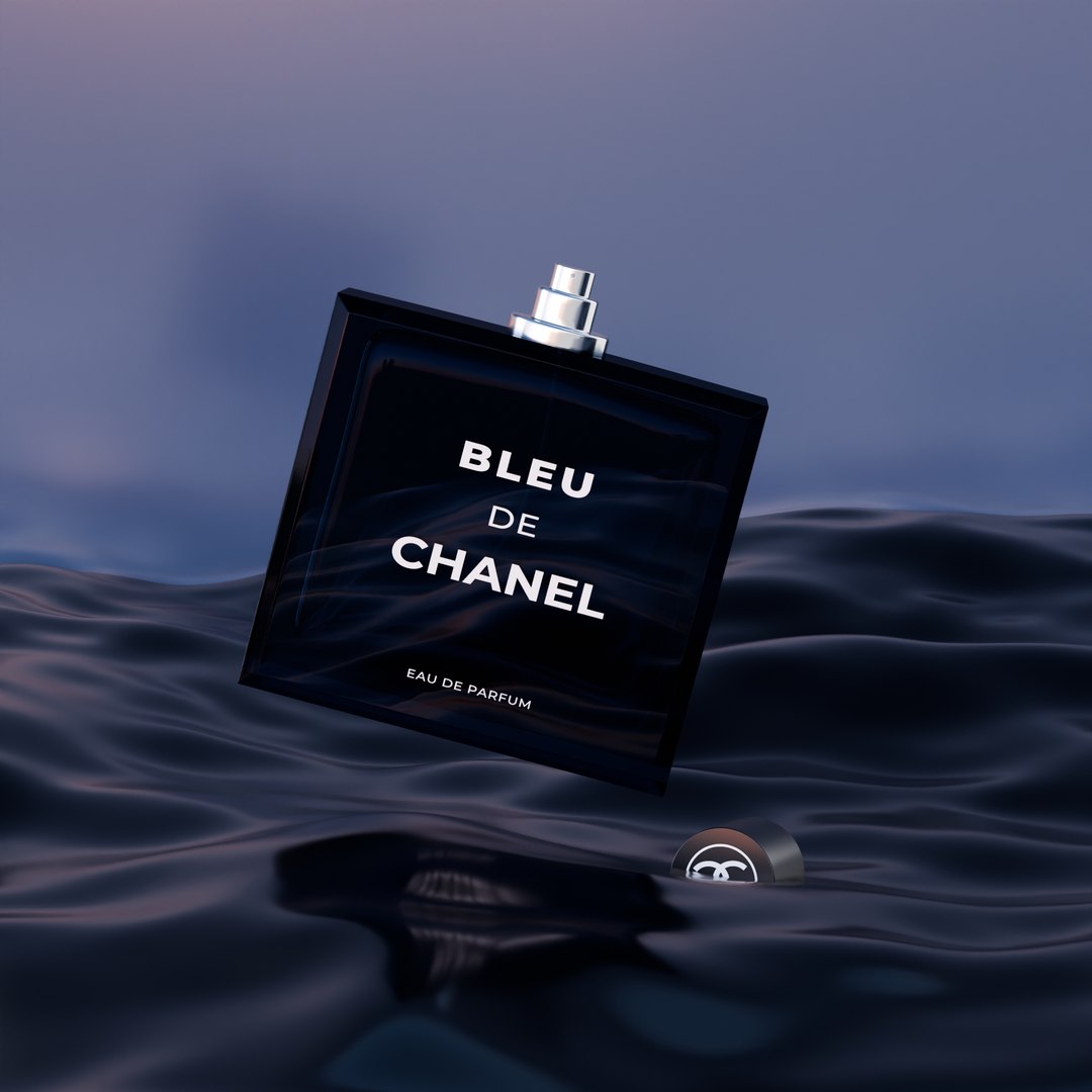 3D Chanel Bleu De Parfum Model Perfume Bottle 3D Model Model ...