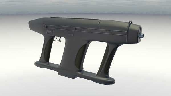 submachine gun am2 3d c4d