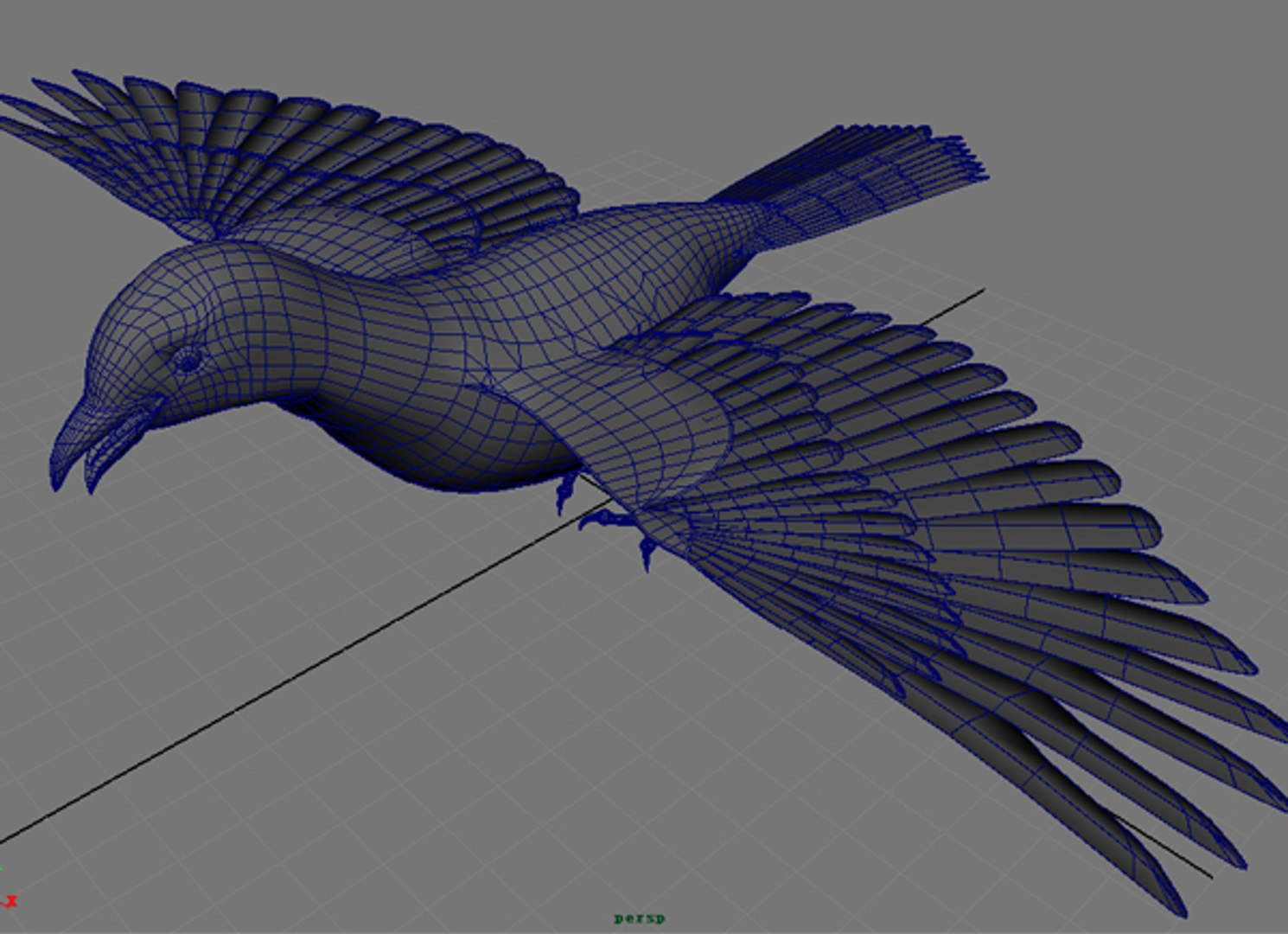 3d Pigeon Passenger Model
