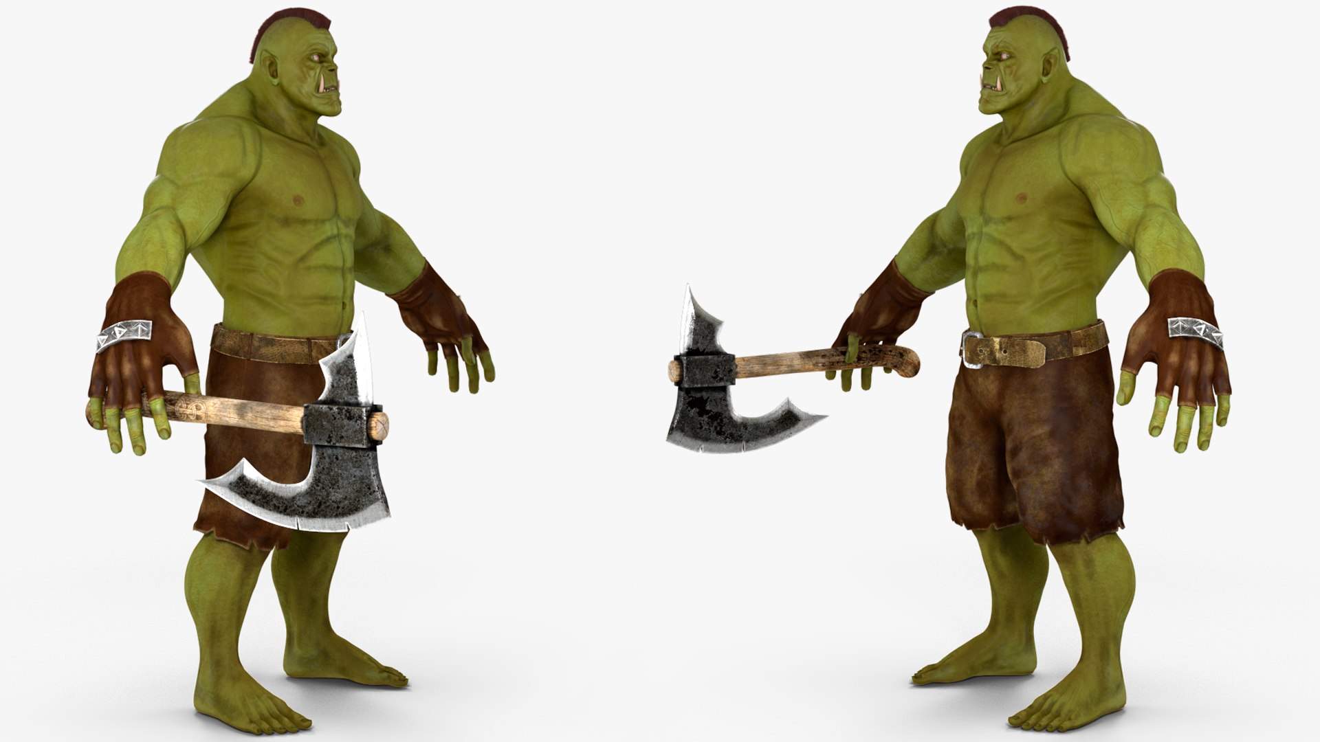 Orc Warrior Fur 3D Model - TurboSquid 2105584
