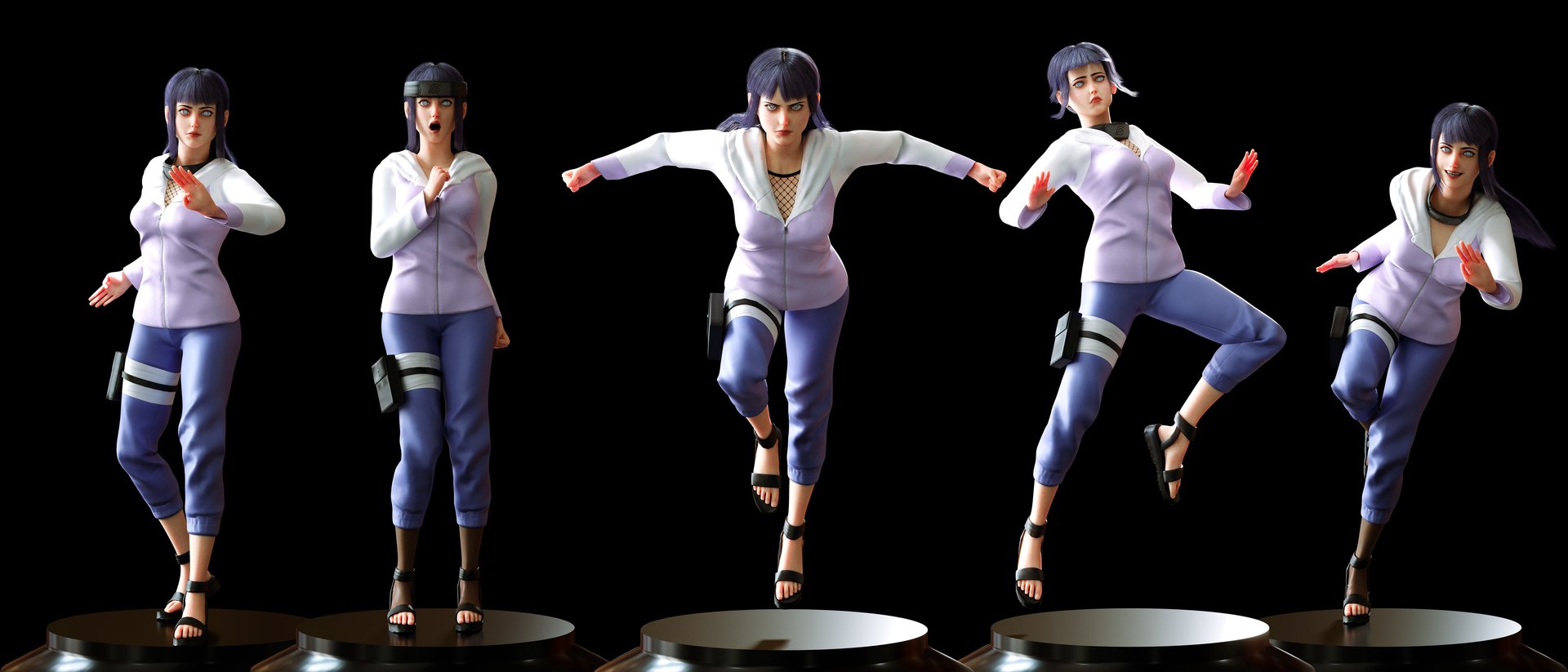 Hinata Hyuga Modular Character 3D Model - TurboSquid 2324577
