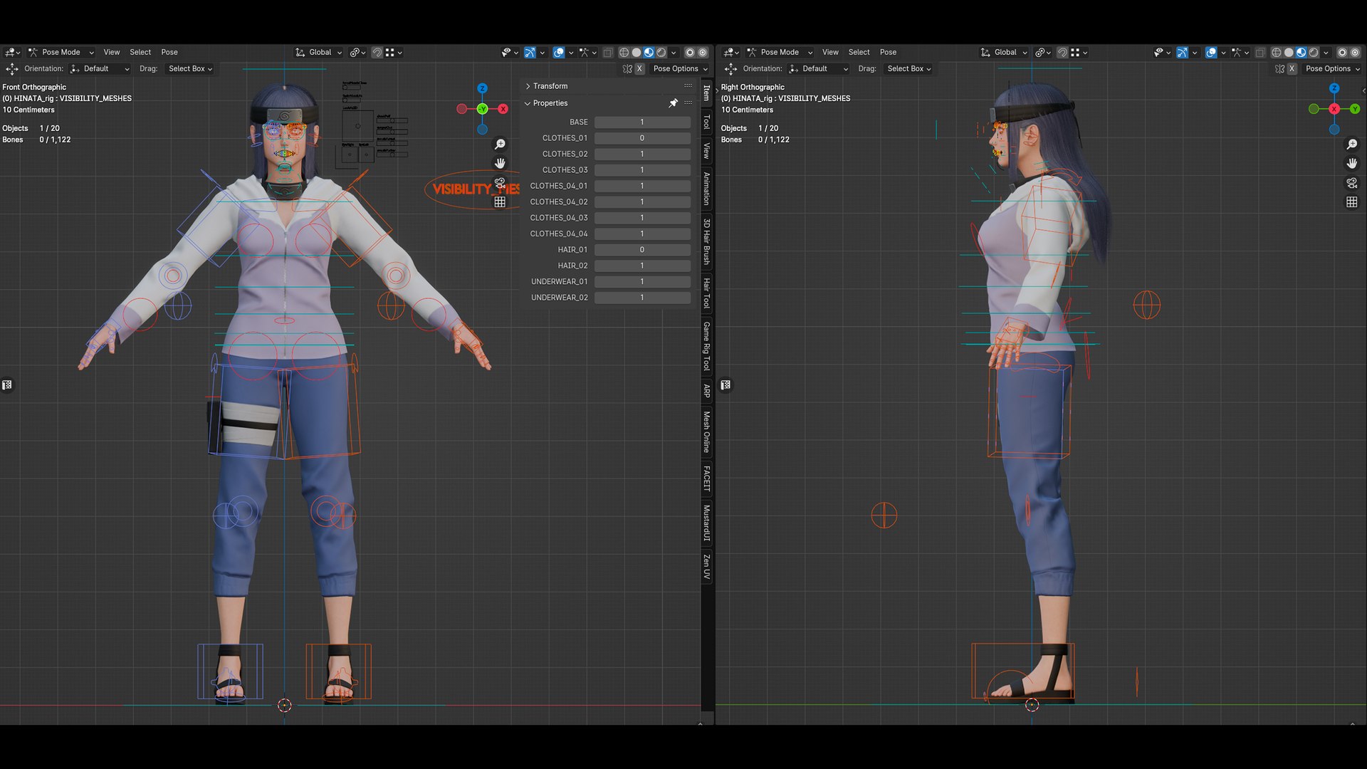 Hinata Hyuga Modular Character 3D Model - TurboSquid 2324577