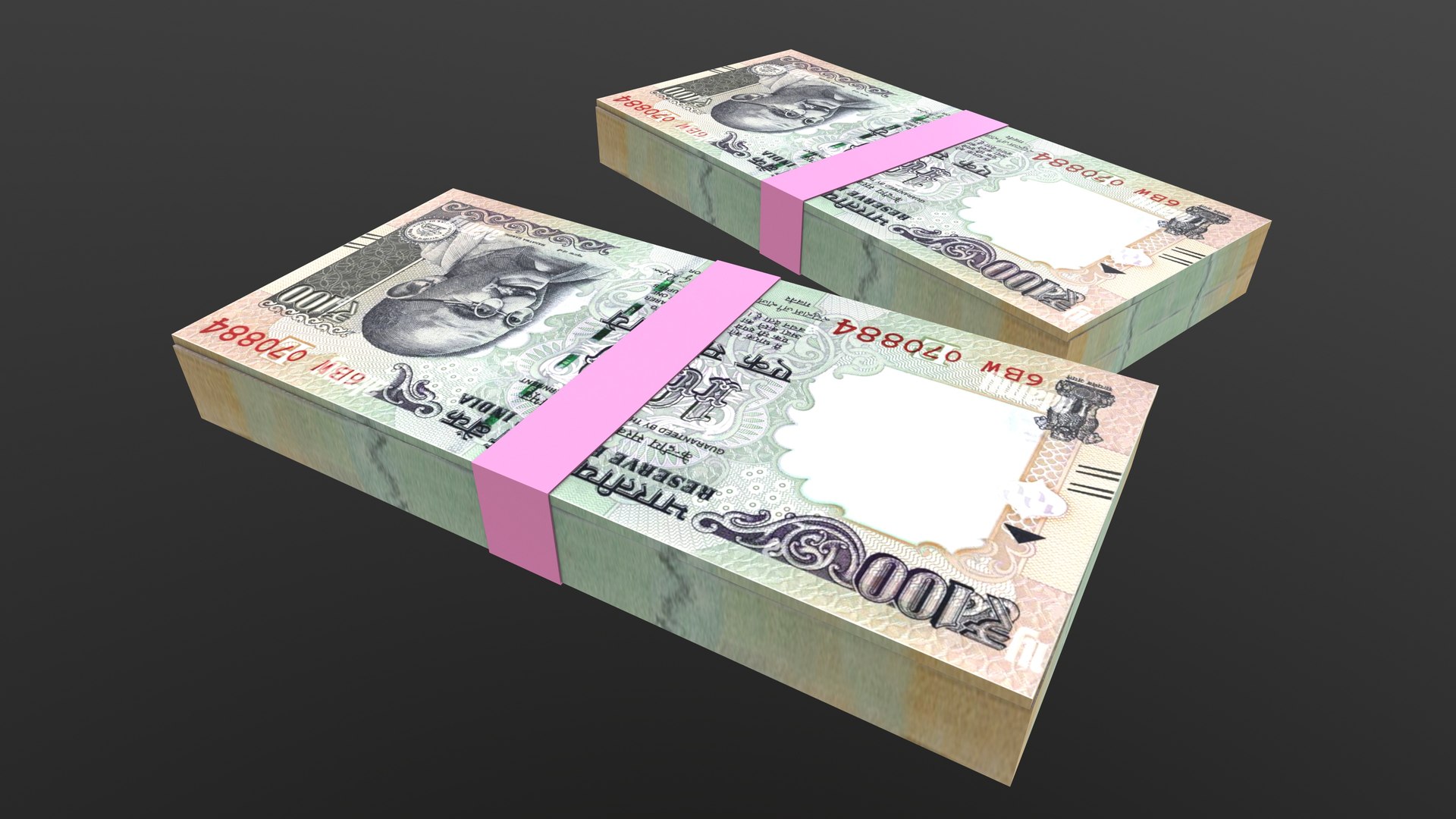 3D Indian 100 Note Currency Bundle AR VR PBR Model - TurboSquid 2006883