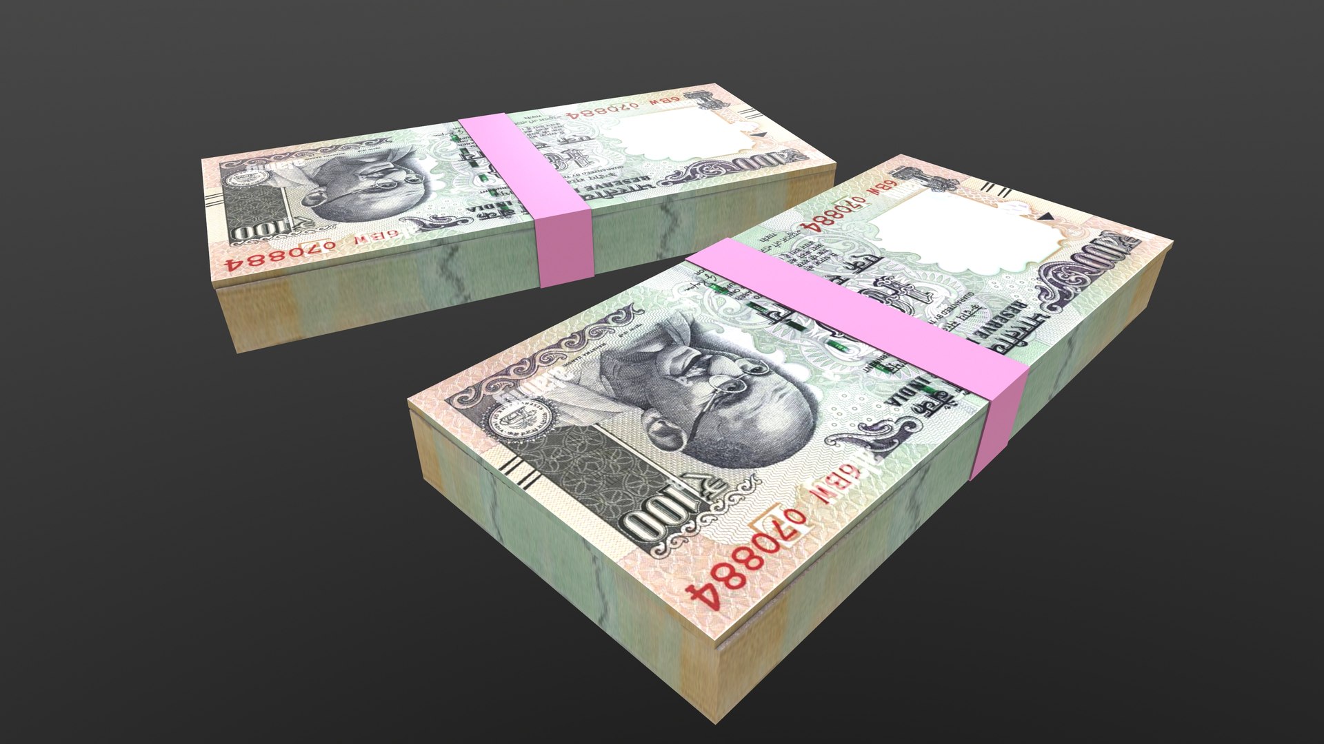 3D Indian 100 Note Currency Bundle AR VR PBR Model - TurboSquid 2006883