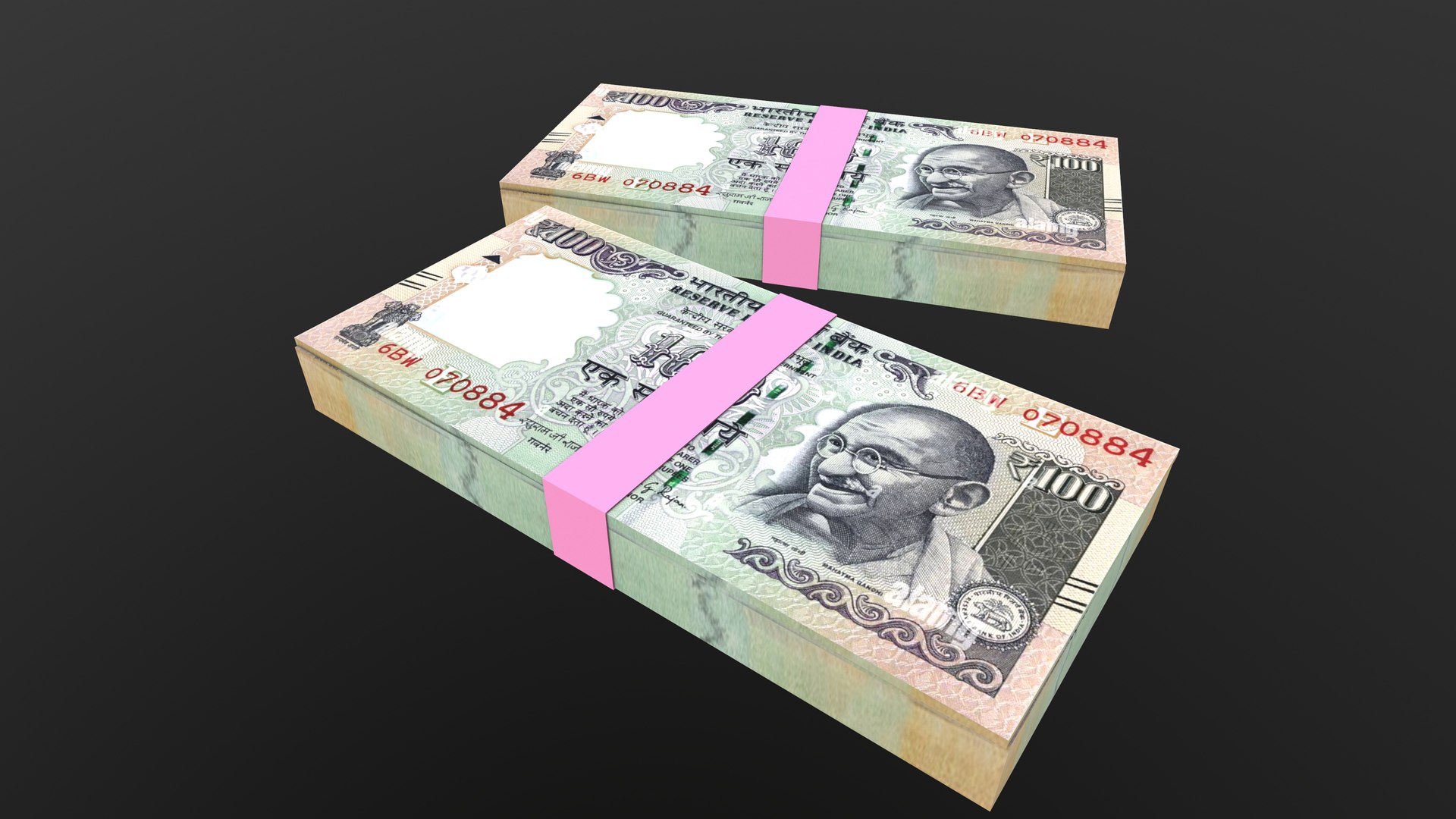 3D Indian 100 Note Currency Bundle AR VR PBR Model - TurboSquid 2006883