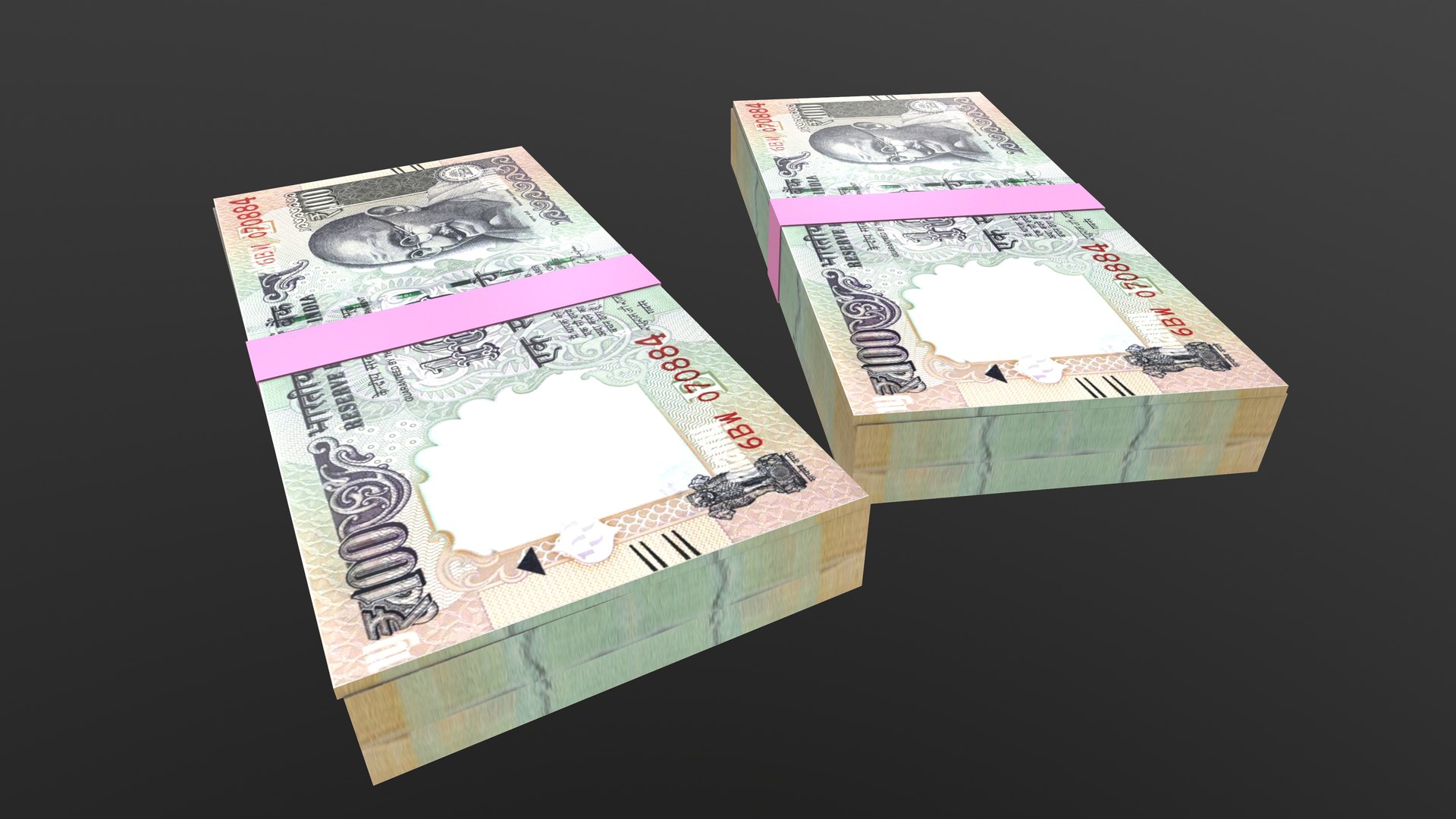 3D Indian 100 Note Currency Bundle AR VR PBR Model - TurboSquid 2006883