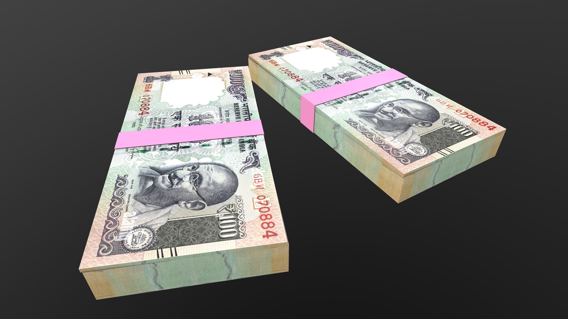 3D Indian 100 Note Currency Bundle AR VR PBR Model - TurboSquid 2006883