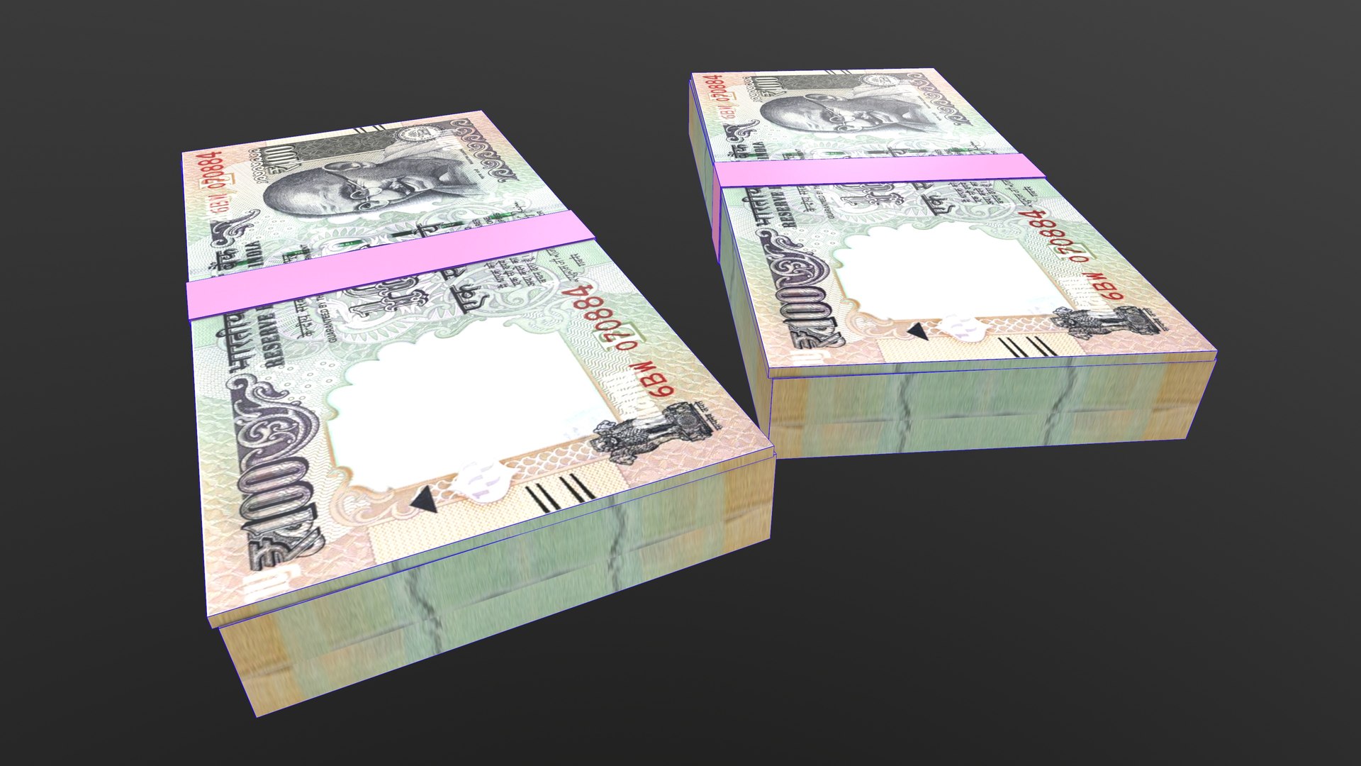 3D Indian 100 Note Currency Bundle AR VR PBR Model - TurboSquid 2006883