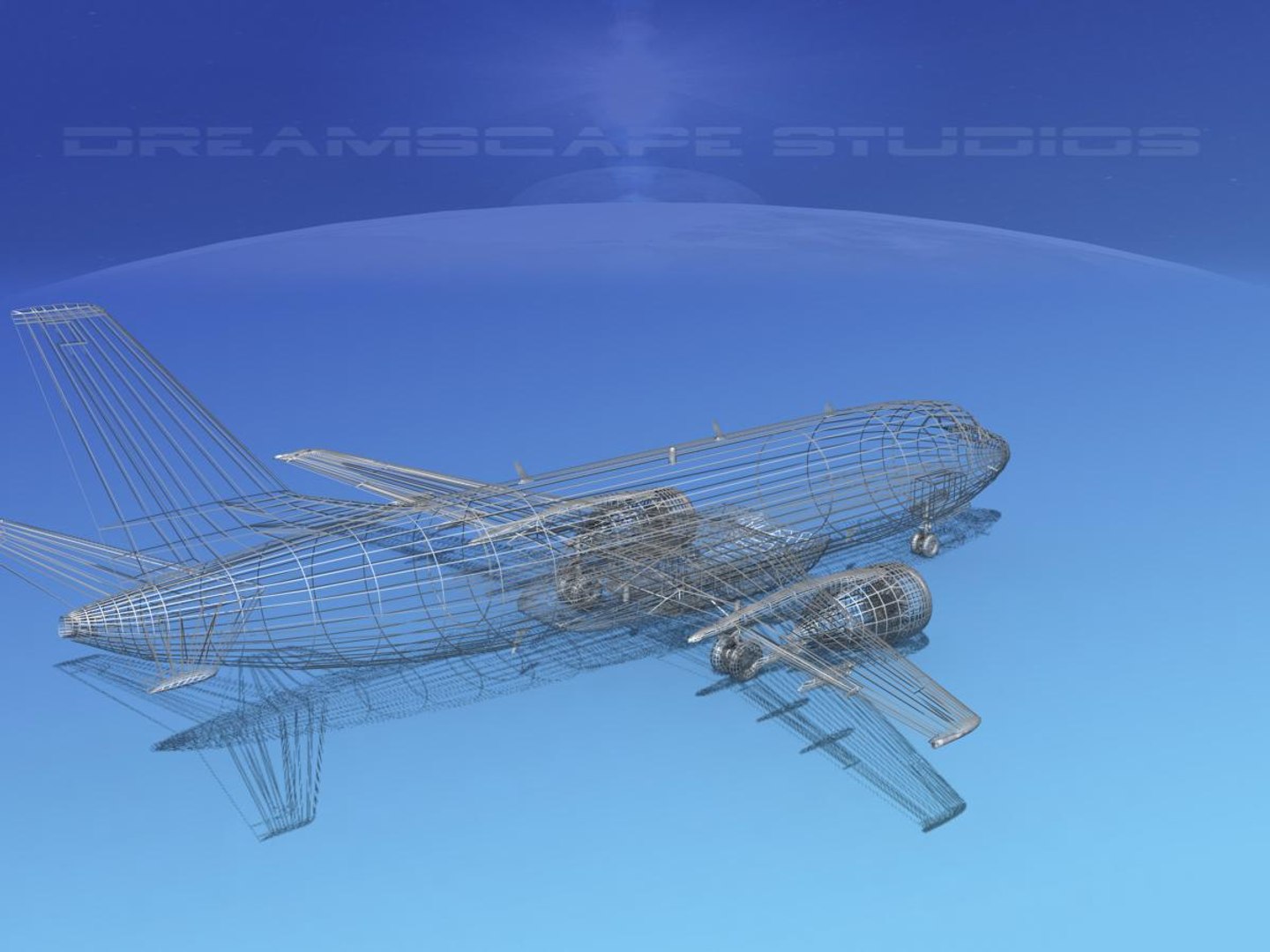 3d Boeing 737 737-300 Airliner