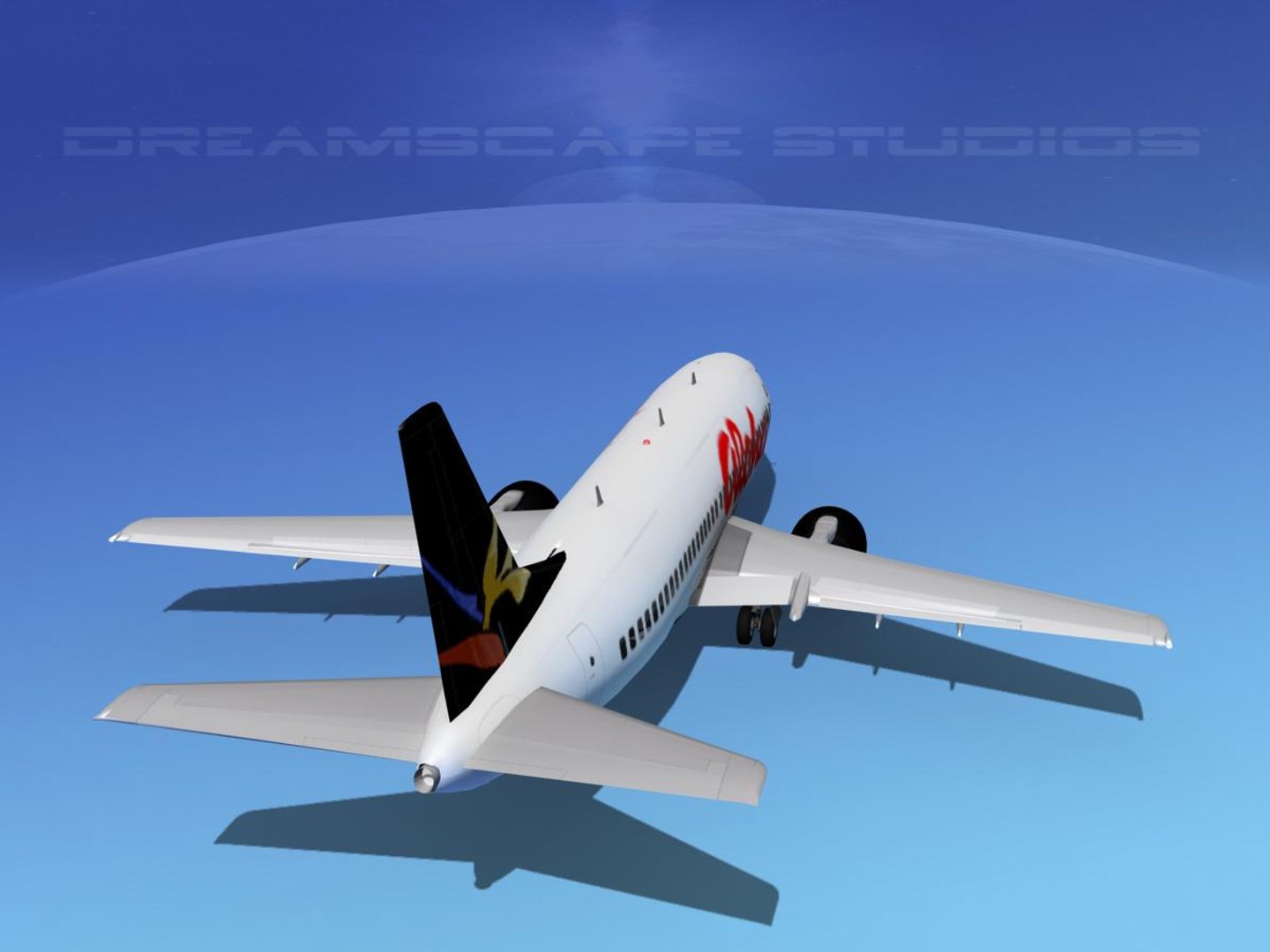 3d Boeing 737 737-300 Airliner