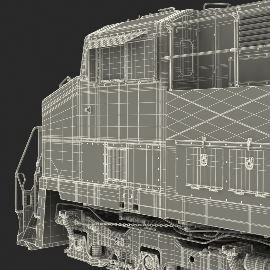 locomotive es40dc canadian pacific 3d model