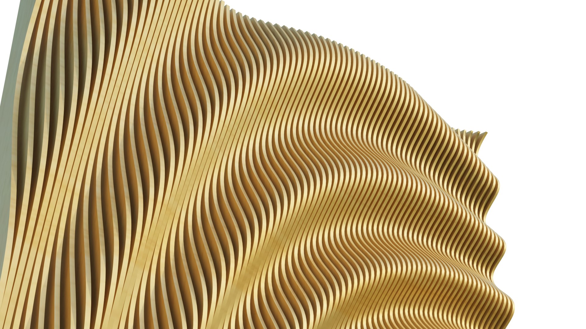 Wavy Surface Wooden Wall 02 3D Model - TurboSquid 2194286