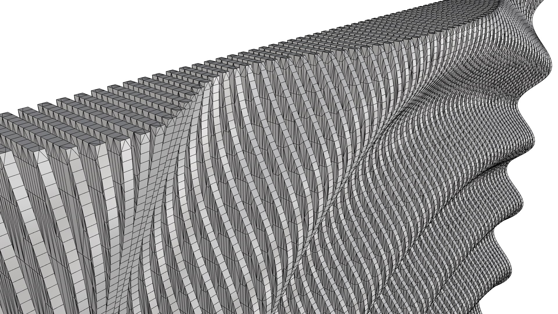 Wavy Surface Wooden Wall 02 3D Model - TurboSquid 2194286