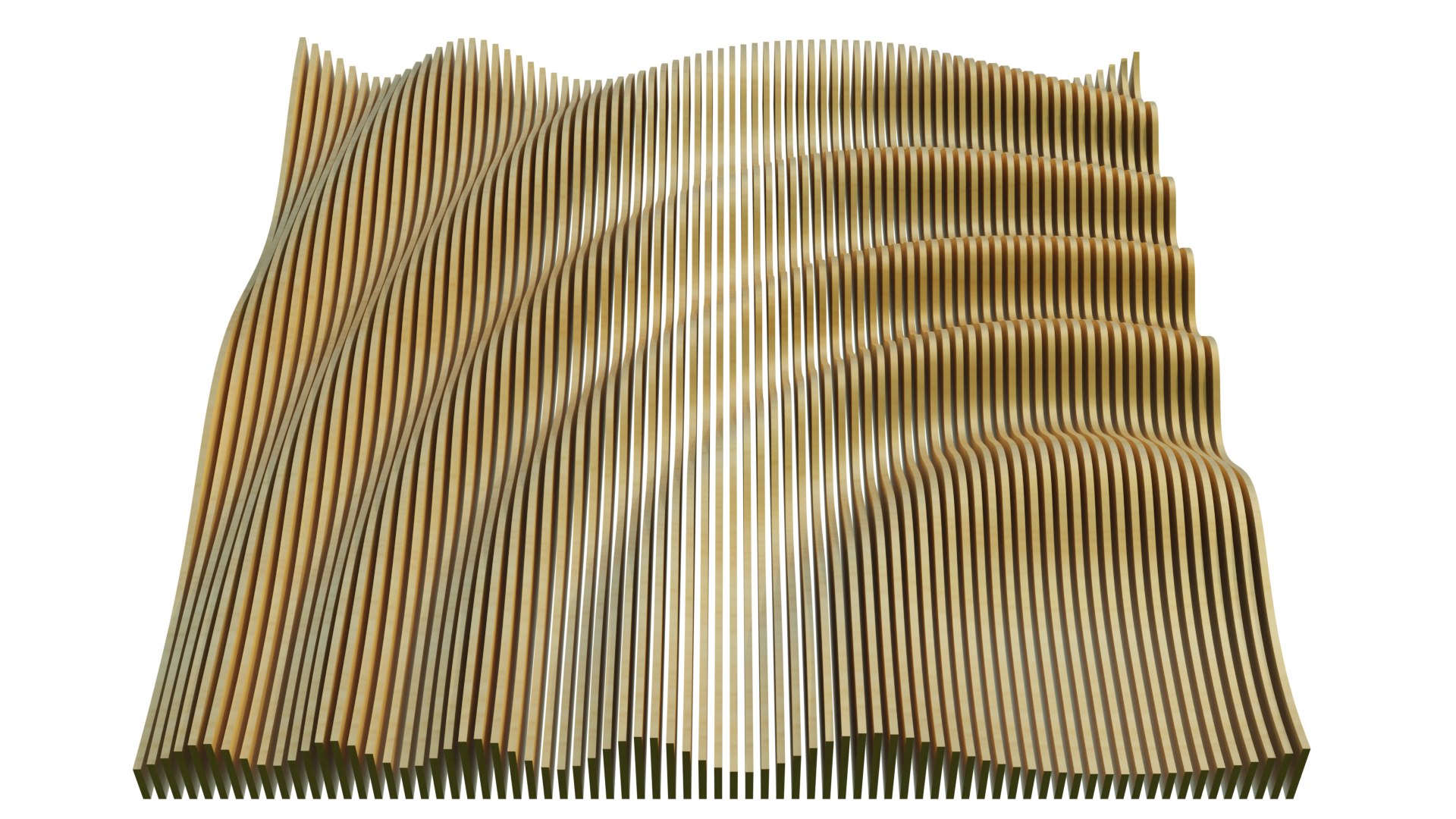 Wavy Surface Wooden Wall 02 3D Model - TurboSquid 2194286