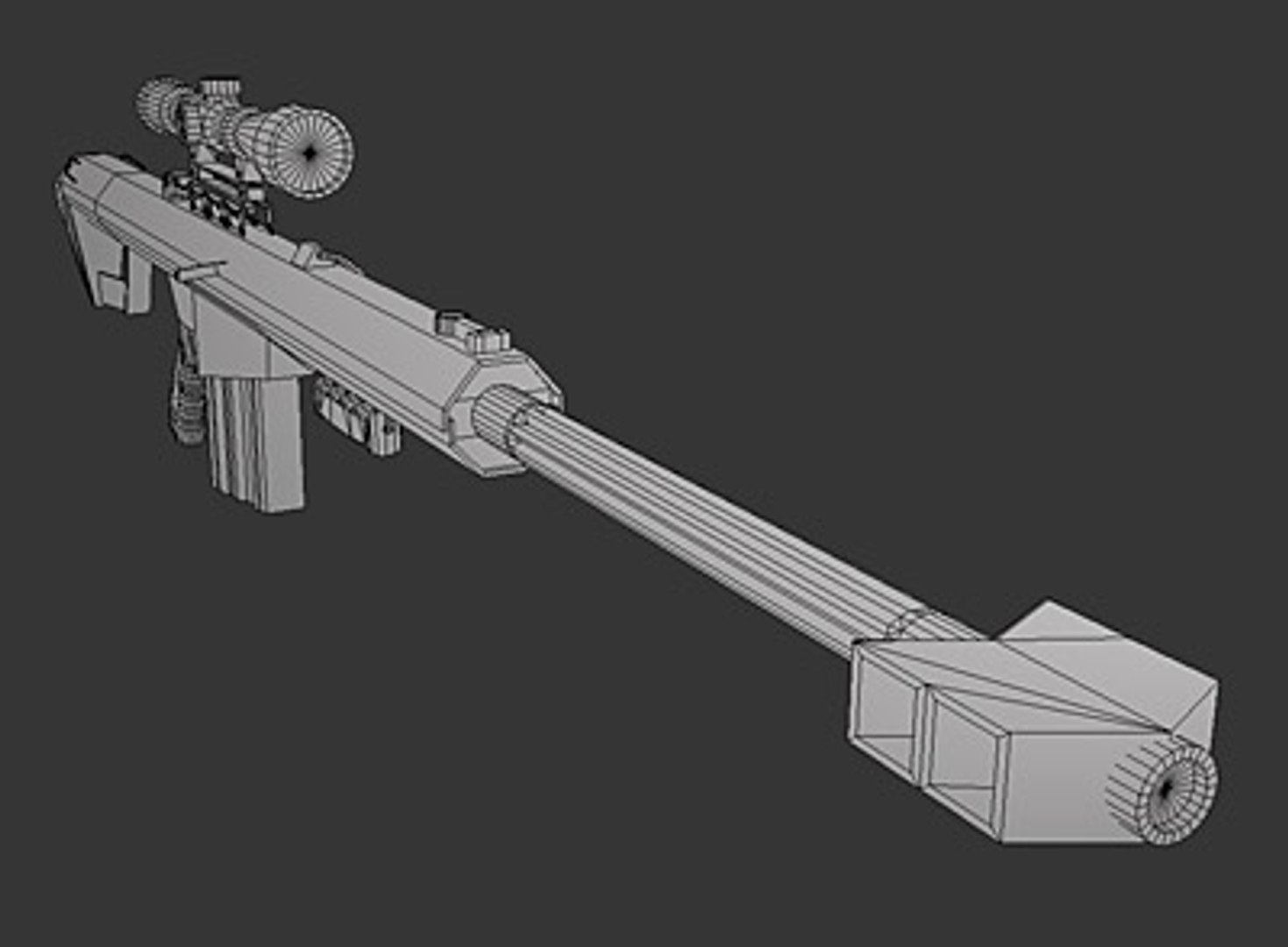 3d model barrett m82a1 m82