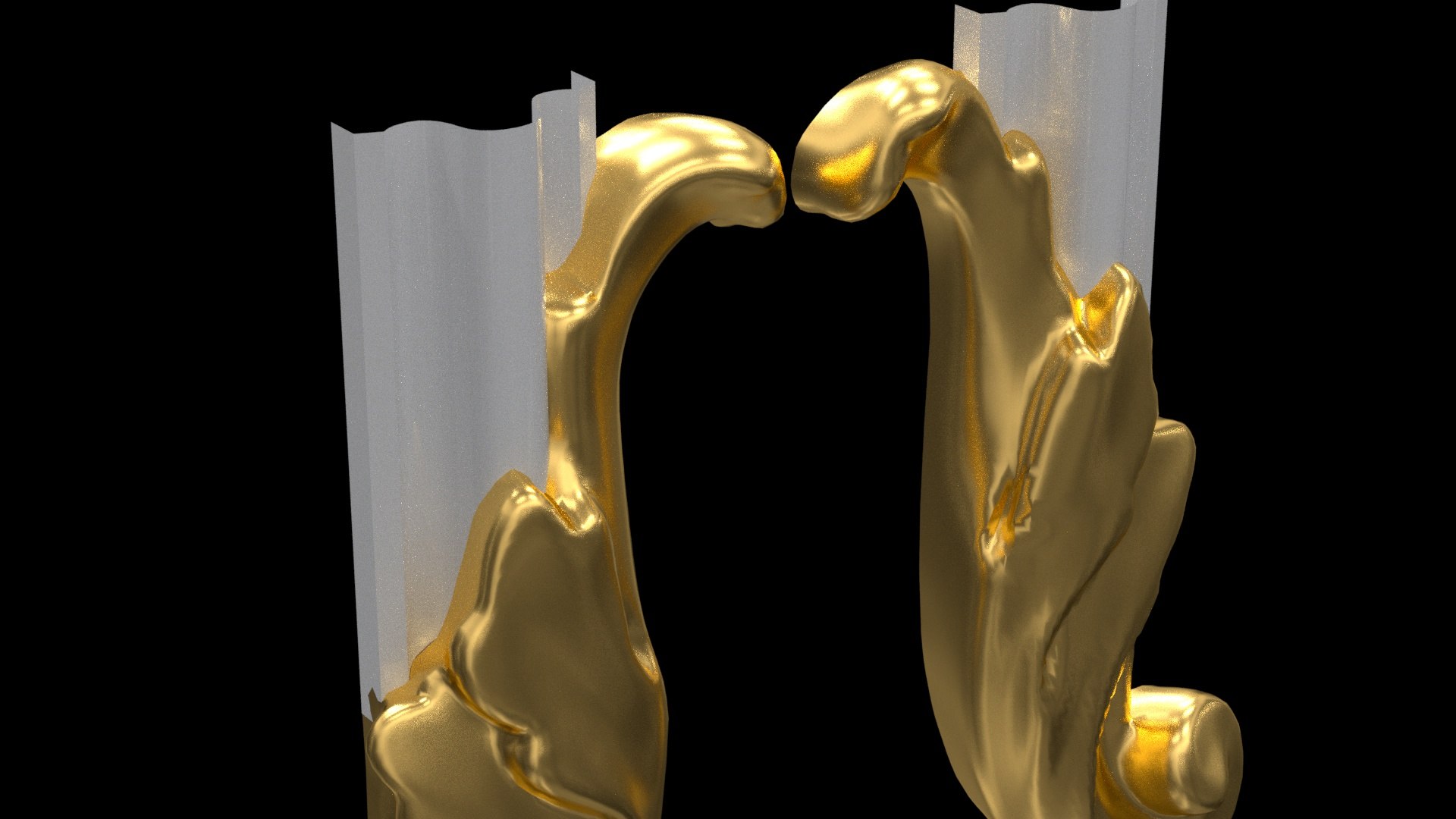 3D Plaster Decorative Bow DS248 - TurboSquid 2385819