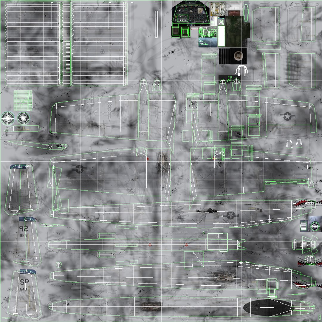 Crashed A10 Thunderbolt Aircraft 3d Model