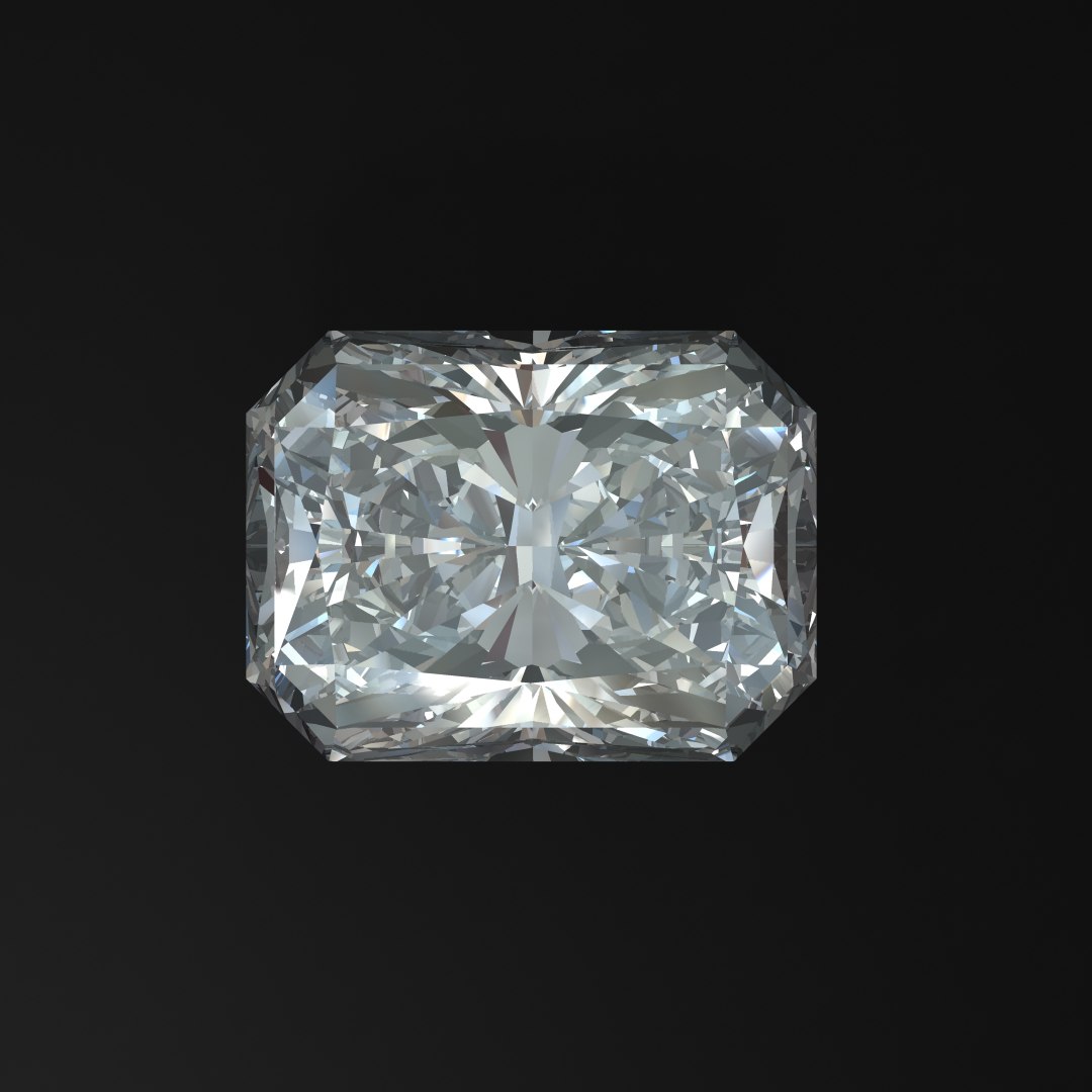 Radiant Diamond Cut 3d Model