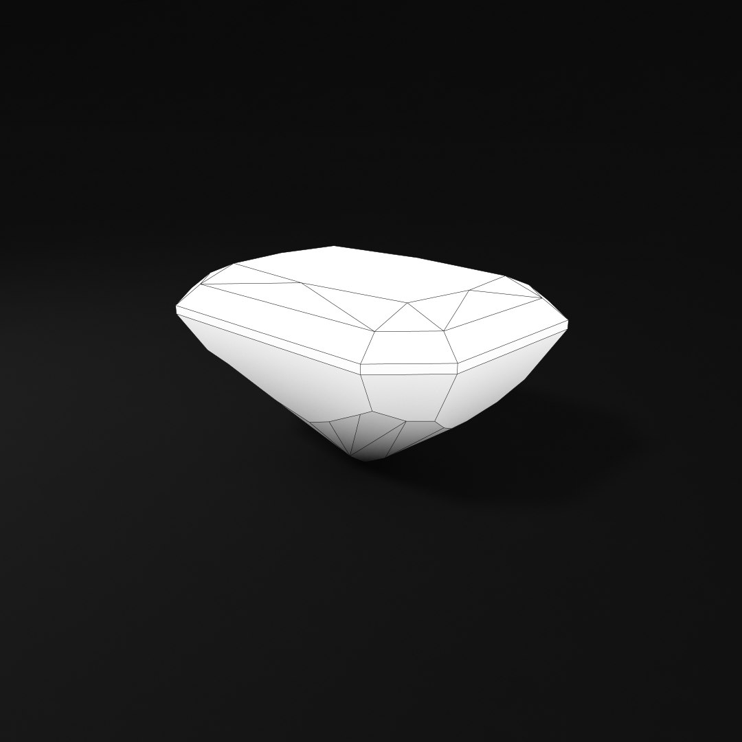 Radiant Diamond Cut 3d Model
