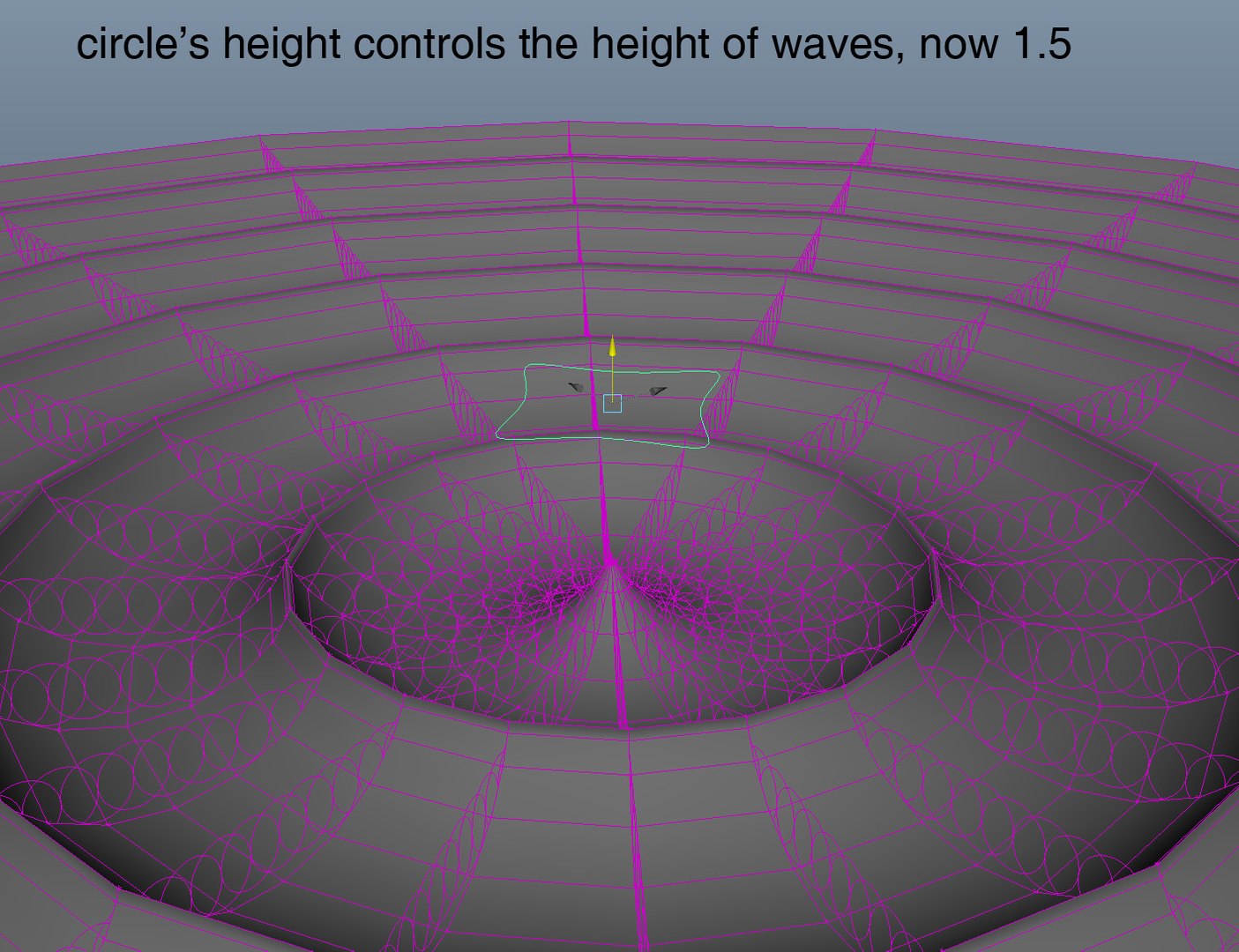 Maya Rigged Radial Waves