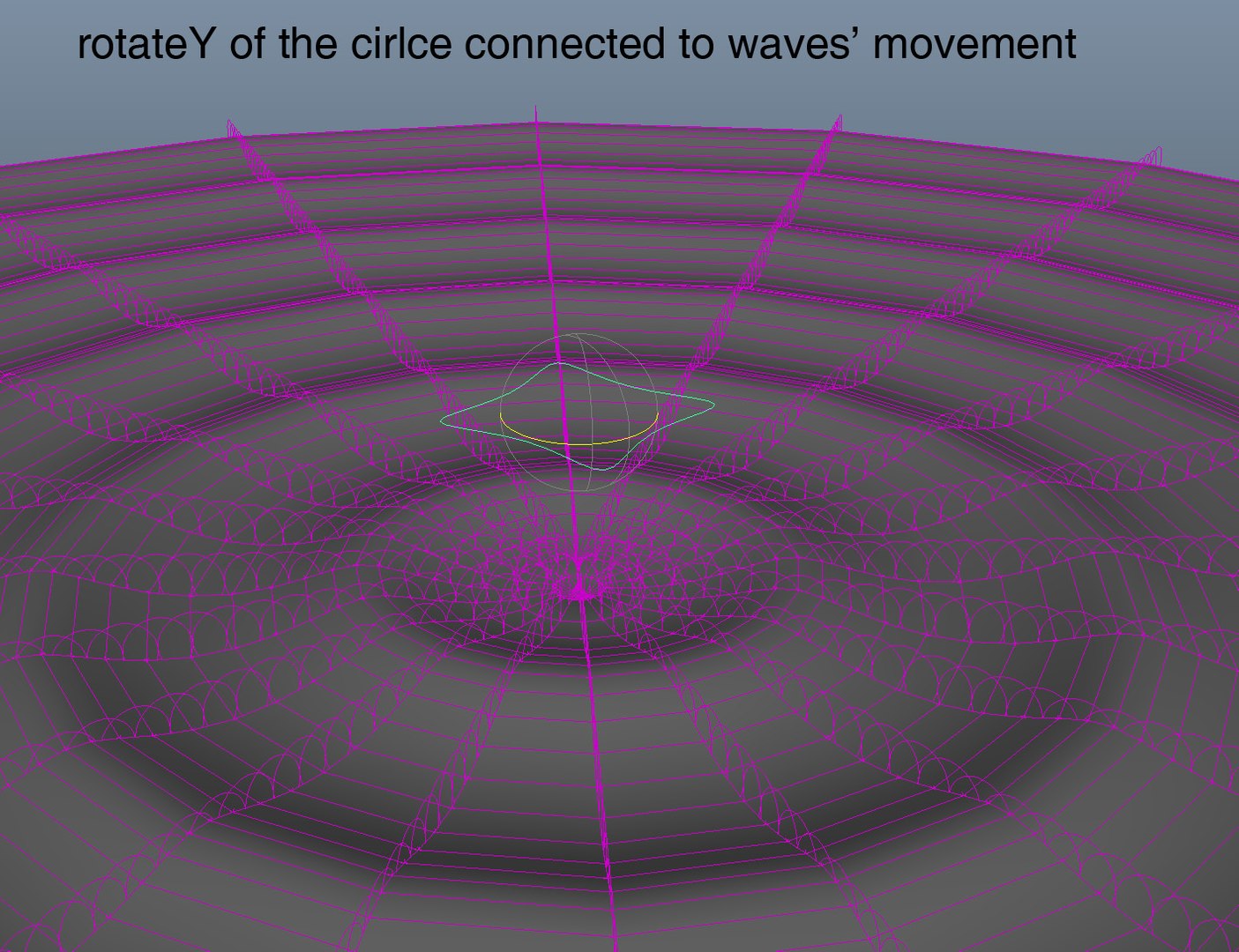Maya Rigged Radial Waves