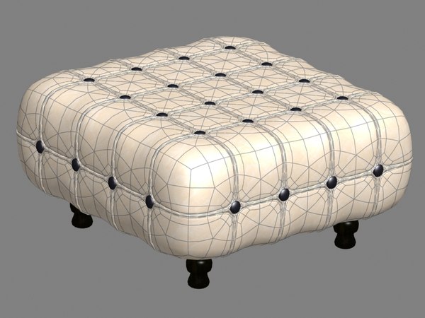3D model square ottoman chair - TurboSquid 1279051