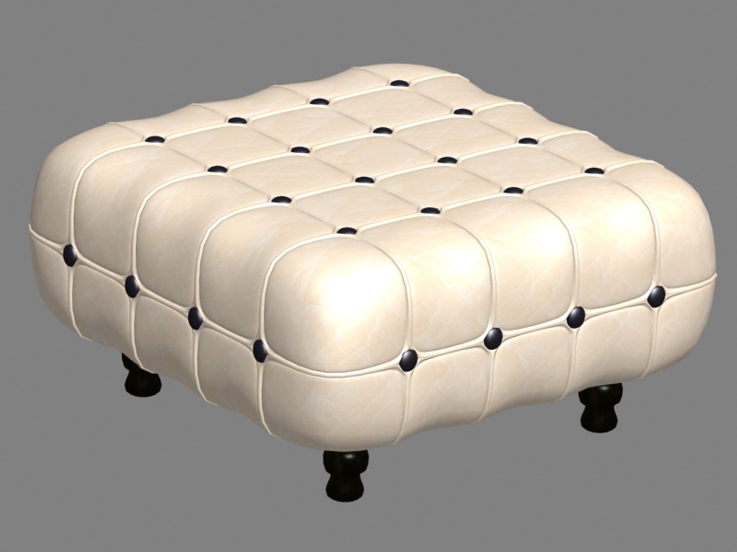 3D model square ottoman chair - TurboSquid 1279051