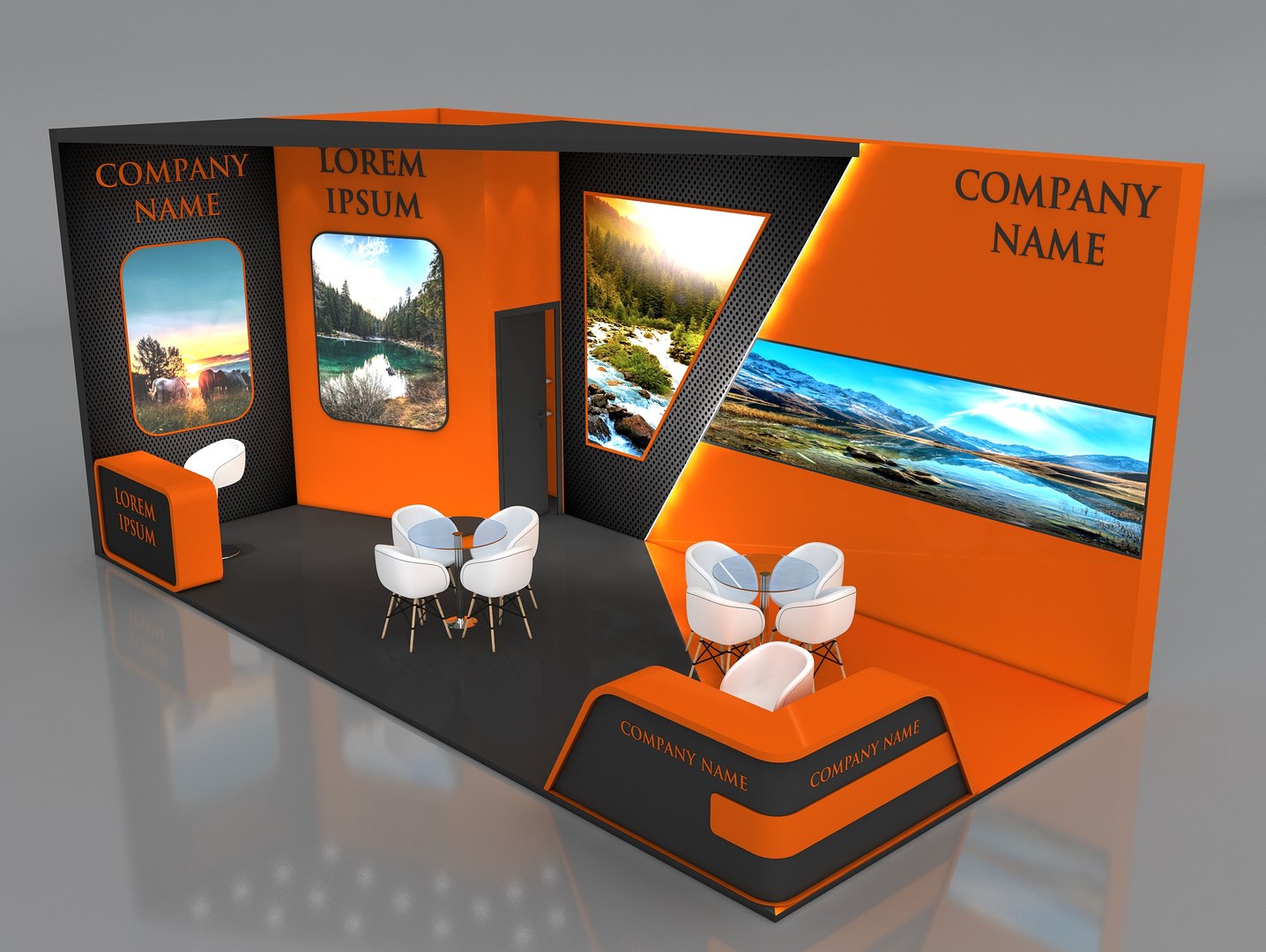 Booth Exhibit Fair 3D Model - TurboSquid 1677398