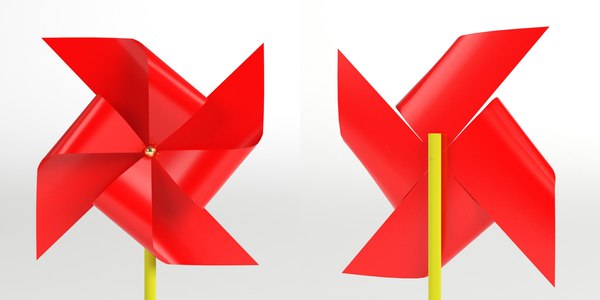 Red pinwheel model - TurboSquid 1386604