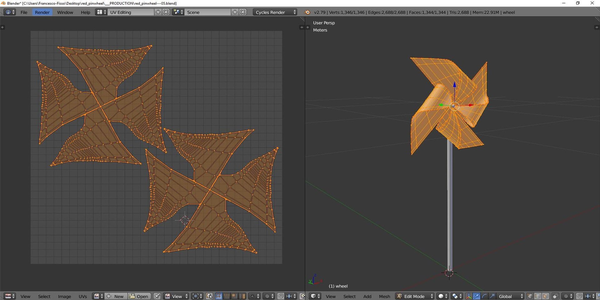 Red Pinwheel Model - TurboSquid 1386604