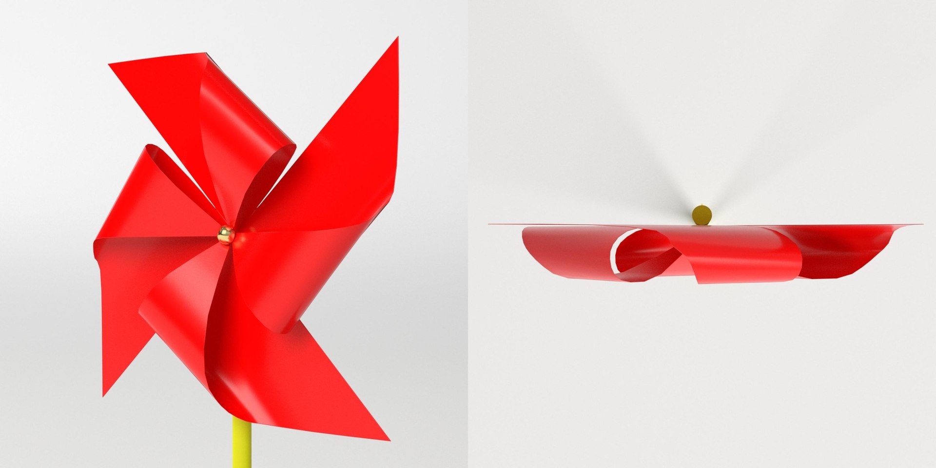 Red Pinwheel Model - TurboSquid 1386604