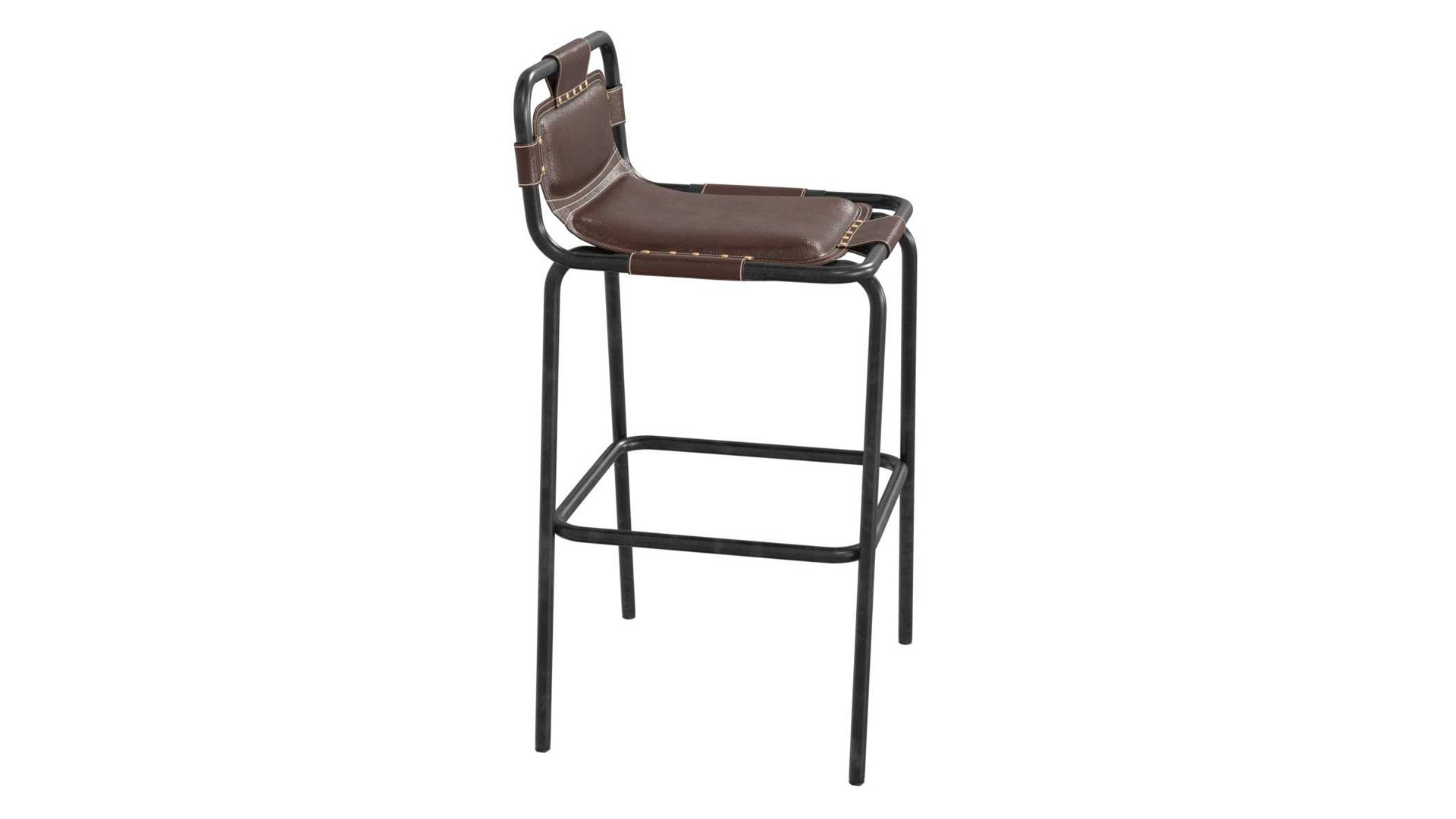 Elm And Iron LEATHER NOVA STOOL 3D Model - TurboSquid 1790484