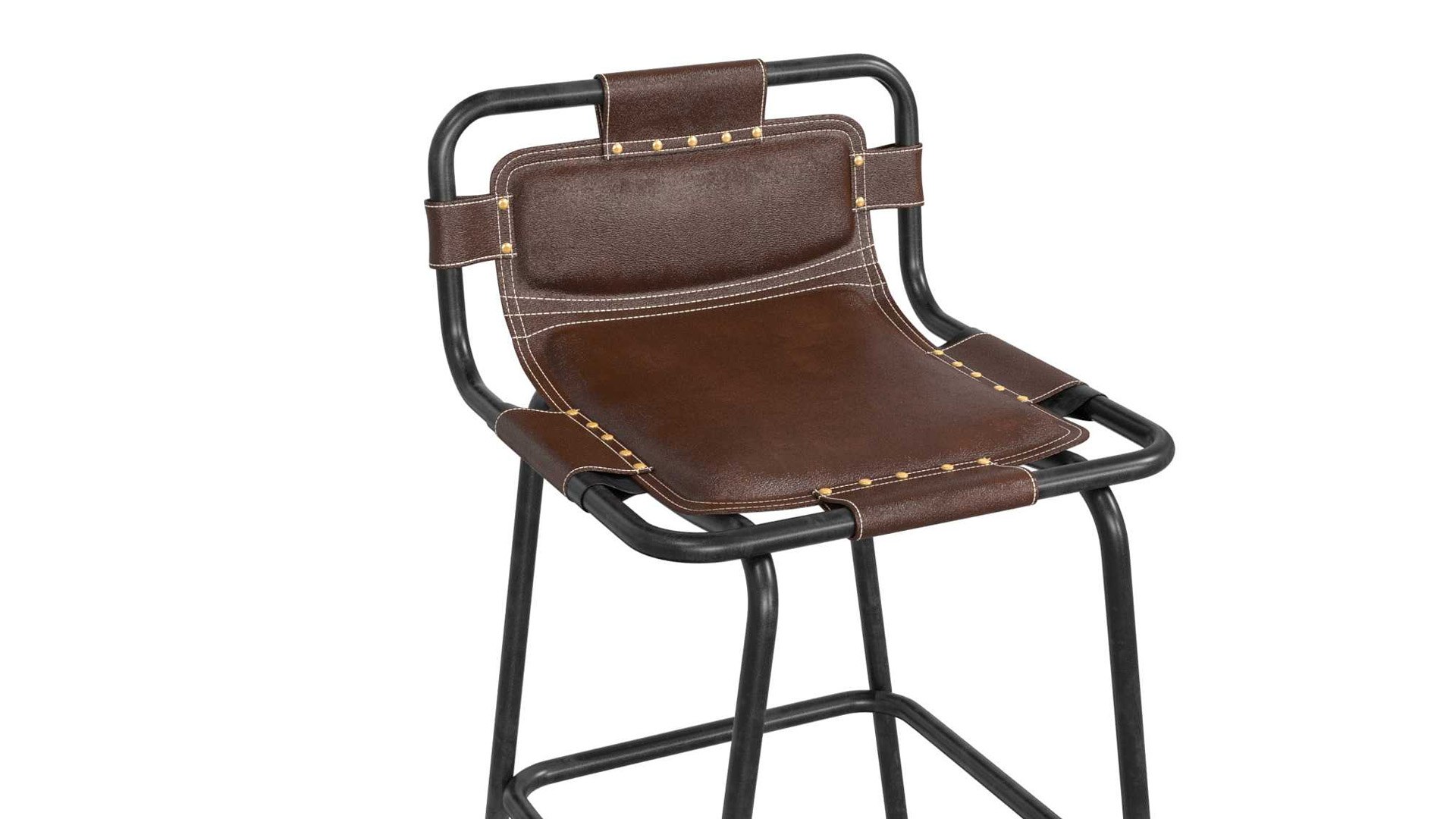 Elm And Iron LEATHER NOVA STOOL 3D Model - TurboSquid 1790484