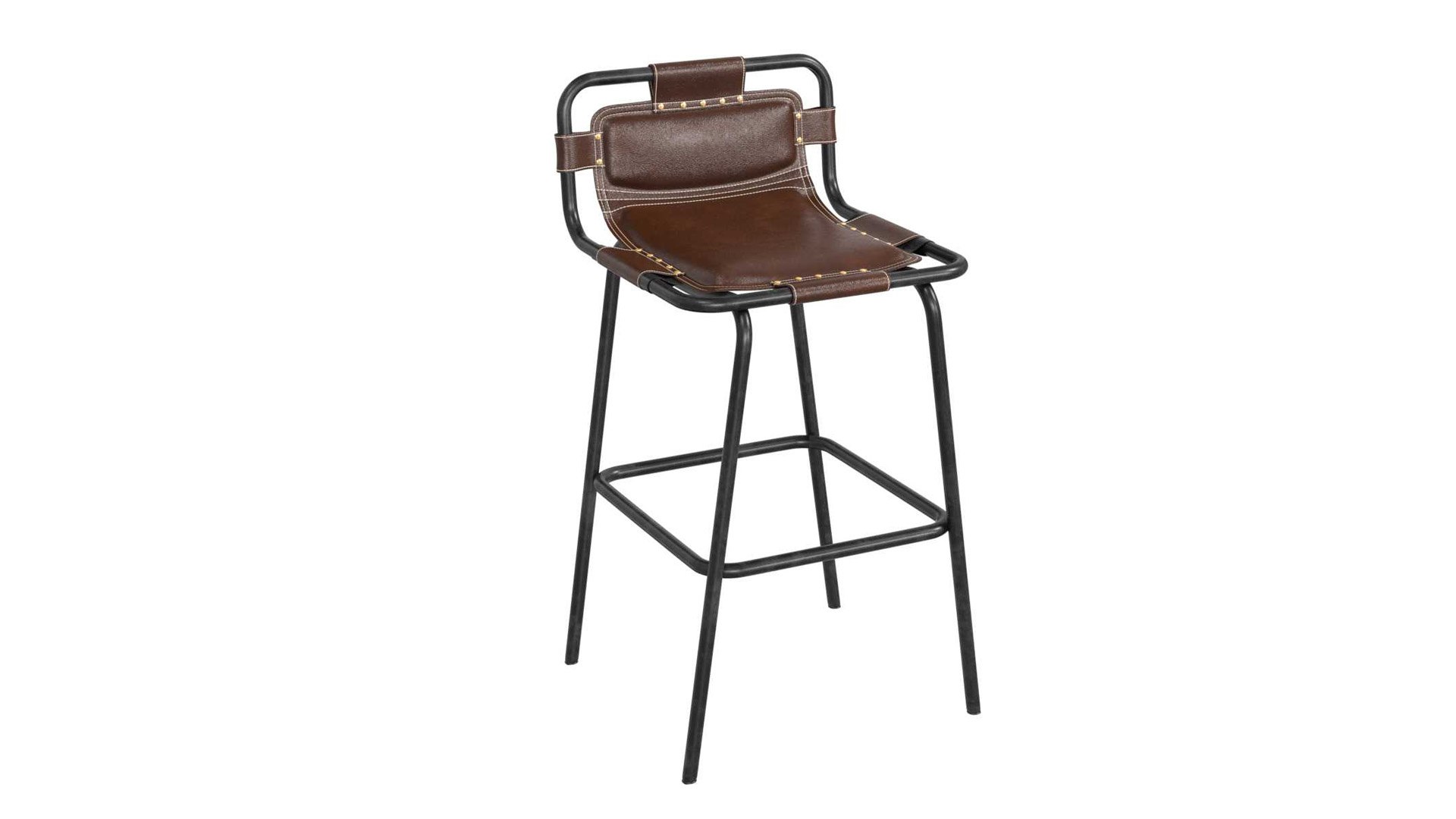 Elm And Iron LEATHER NOVA STOOL 3D Model - TurboSquid 1790484